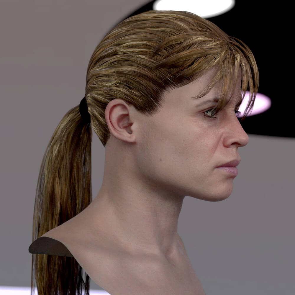 3D Model Sarah Connor Linda Hamilton by vefilanna
