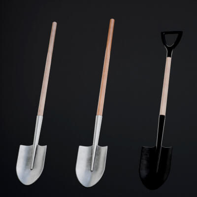 Shovel (Low-Poly) 3D Model by VEGA111