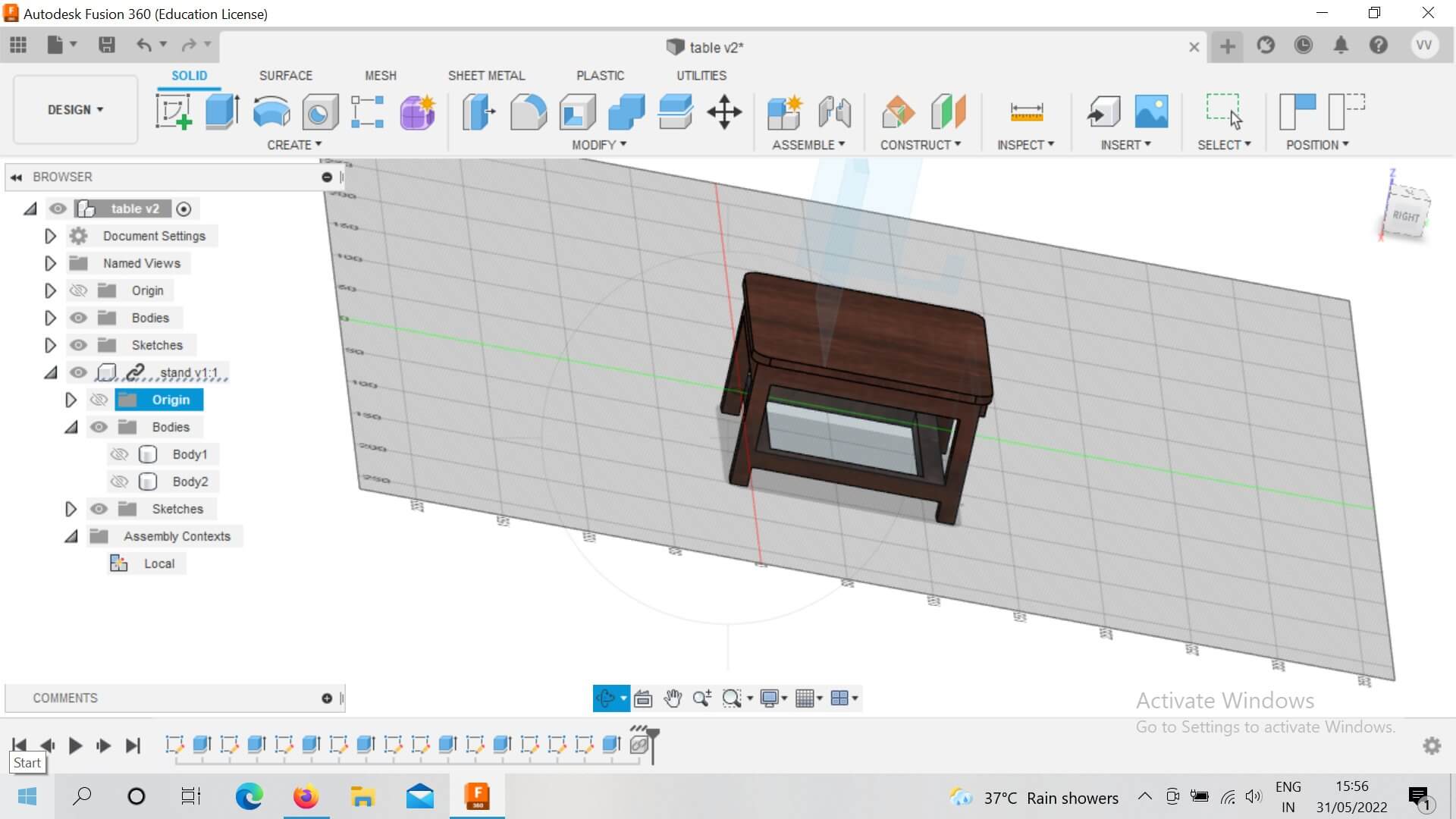 wooden table 3D Render, Digital Art by venkat123