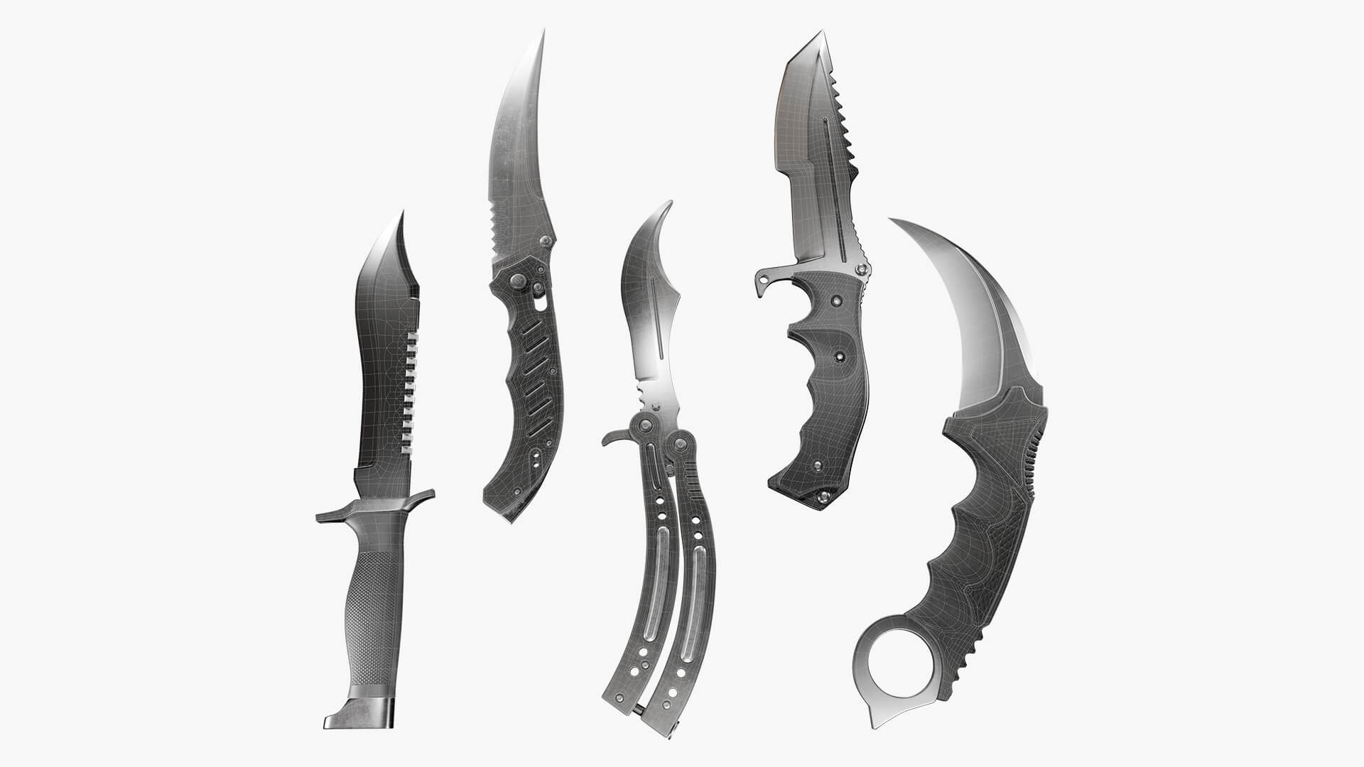 Counter Strike - Global Offensive | Knives 3D Model by VenustaStudio