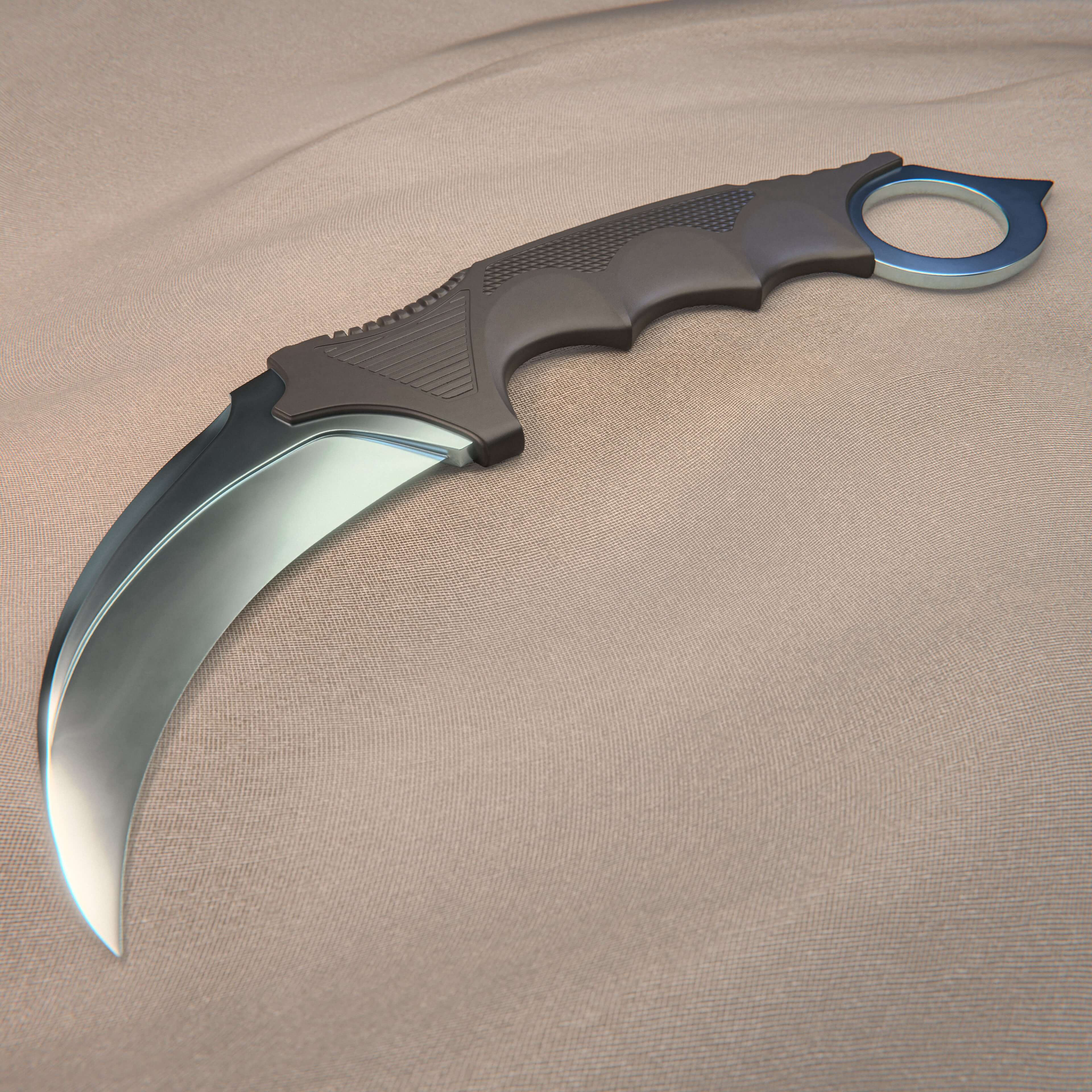 Karambit Knife 3D Render, Digital Art by VenustaStudio
