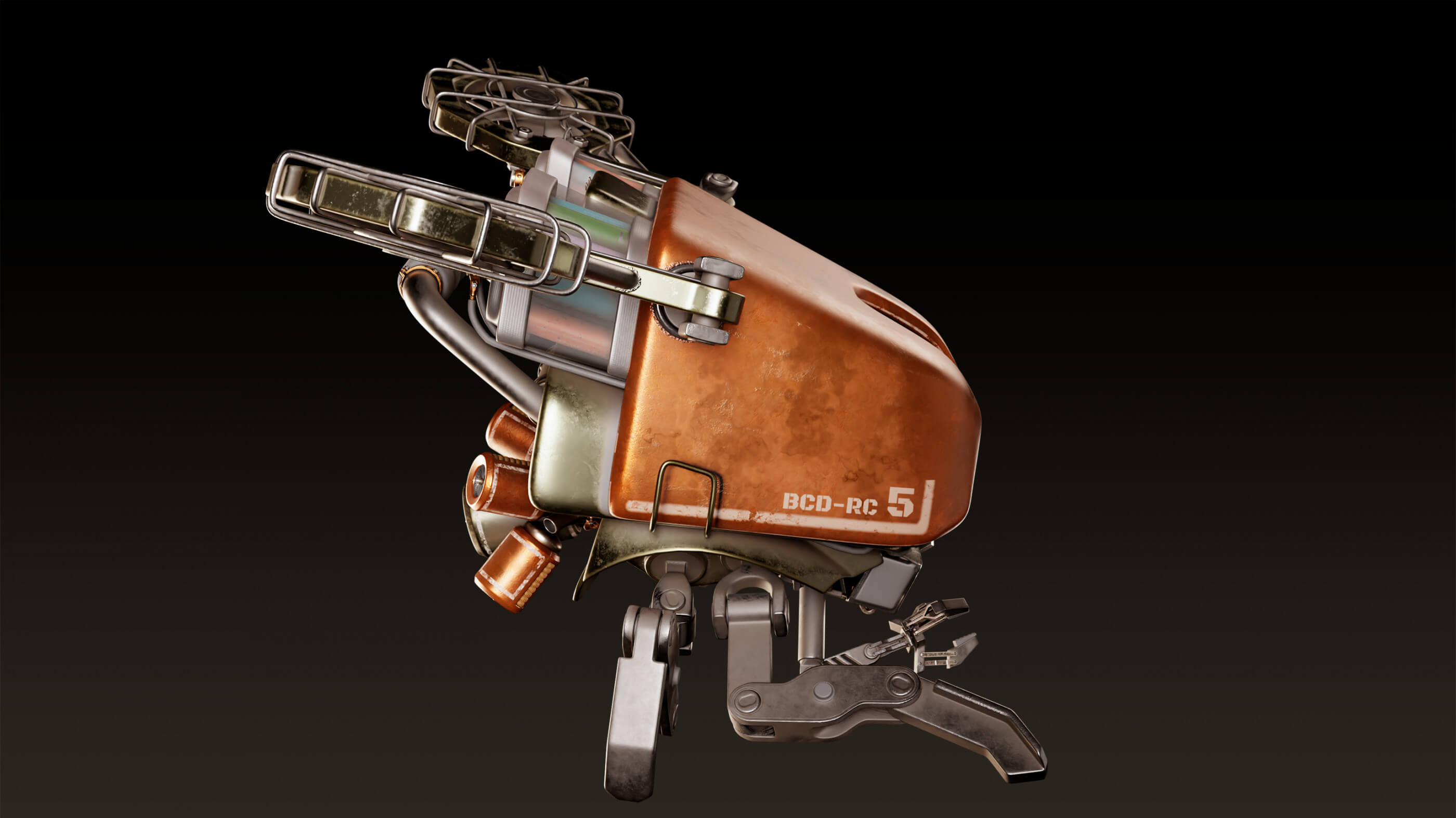 Post Apocalyptic Robot BCD-RC 5 3D Model by VenustaStudio