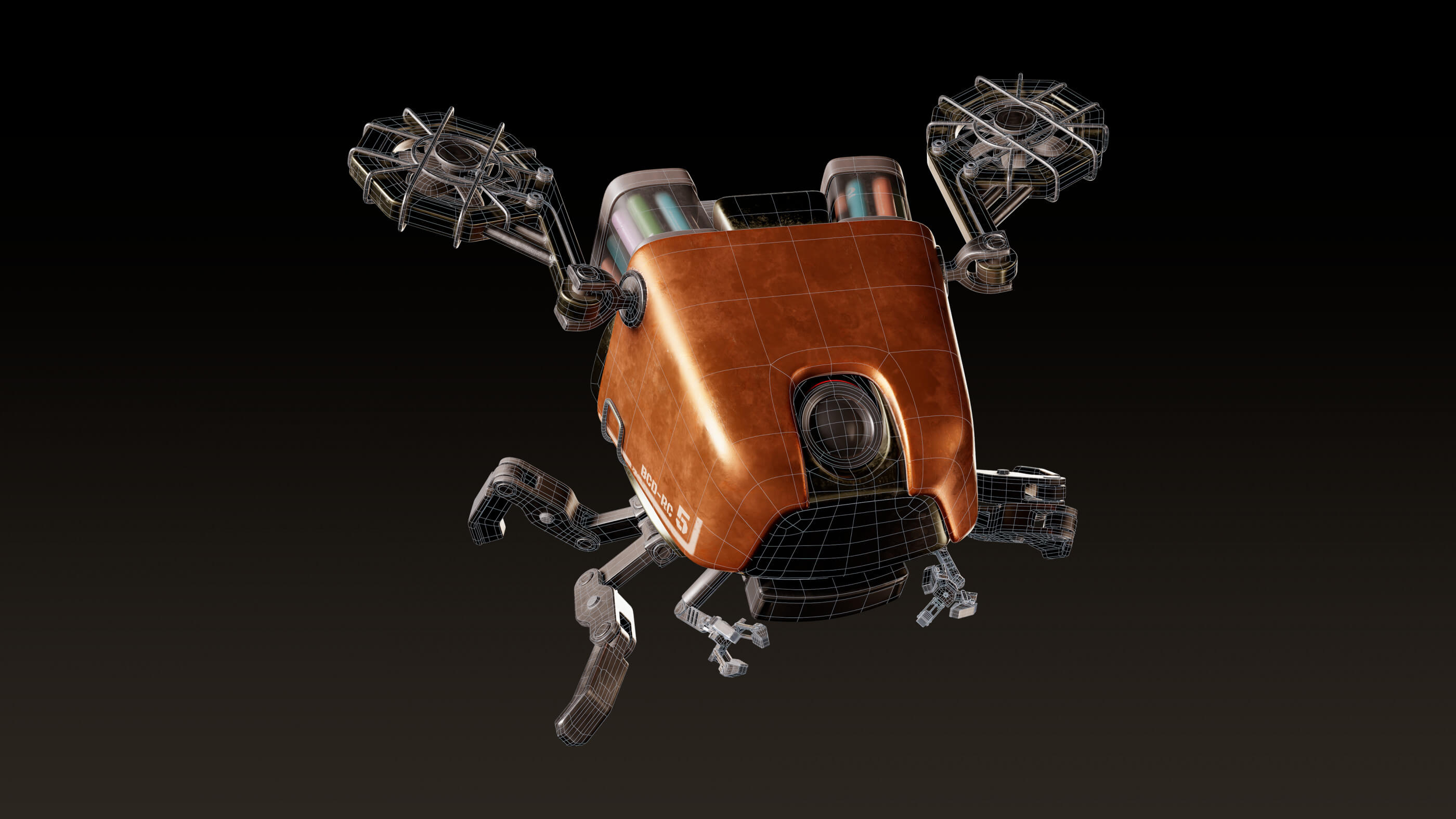 Post Apocalyptic Robot BCD-RC 5 3D Model by VenustaStudio