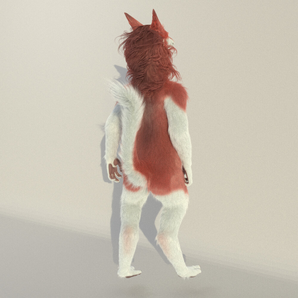 Female Sergal - Free 3D Model by Verbeger