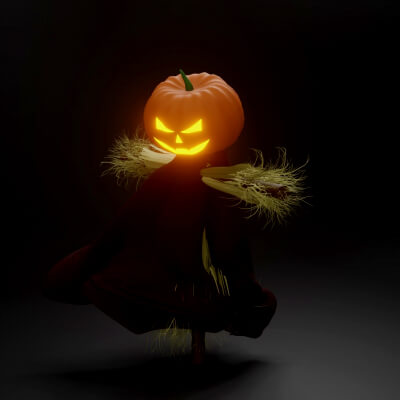 Halloween Scare Crow 3D Model by Vercion 3D