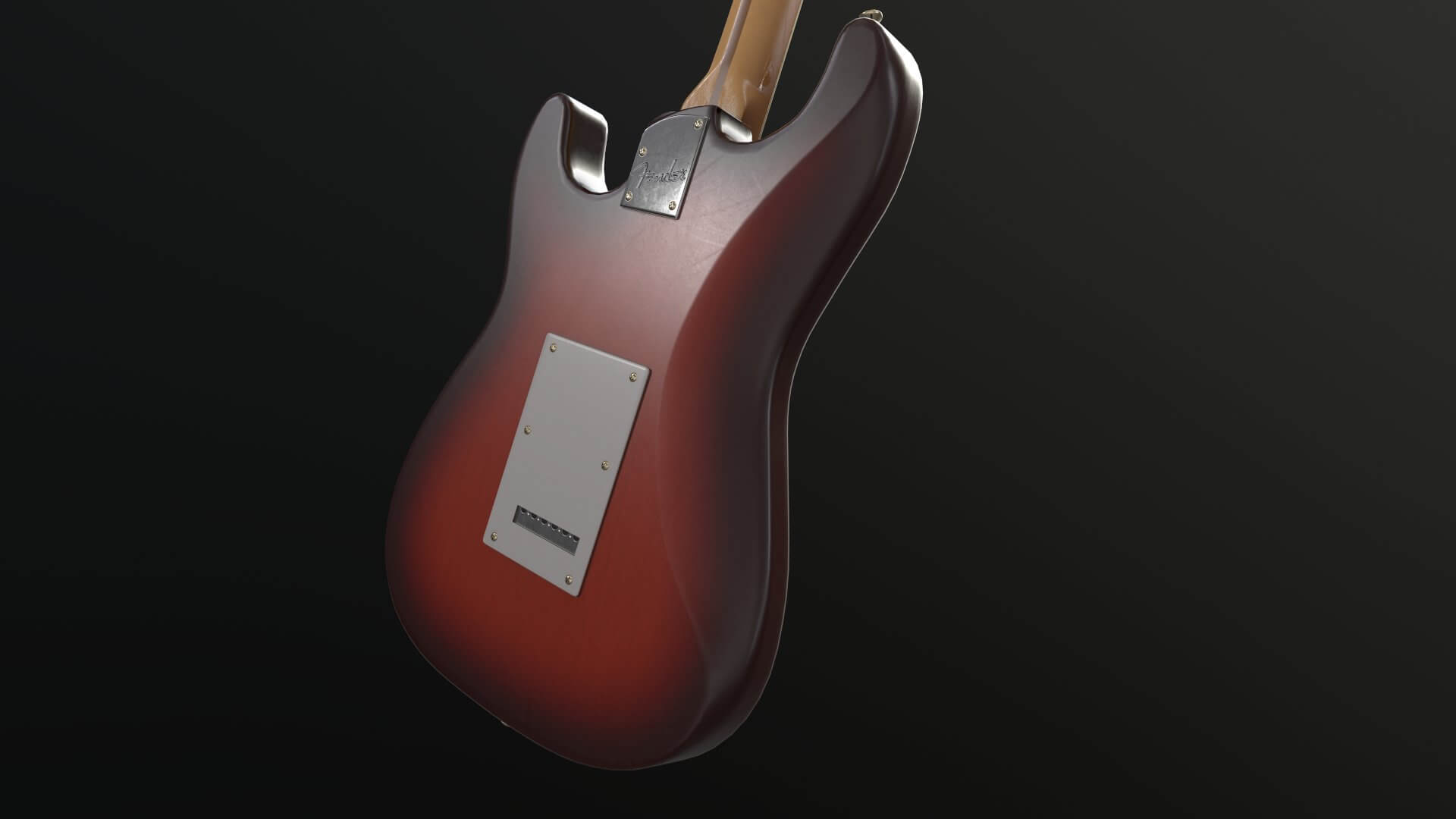 Fender Deluxe Stratocaster Guitar - 3D Model by Vernik