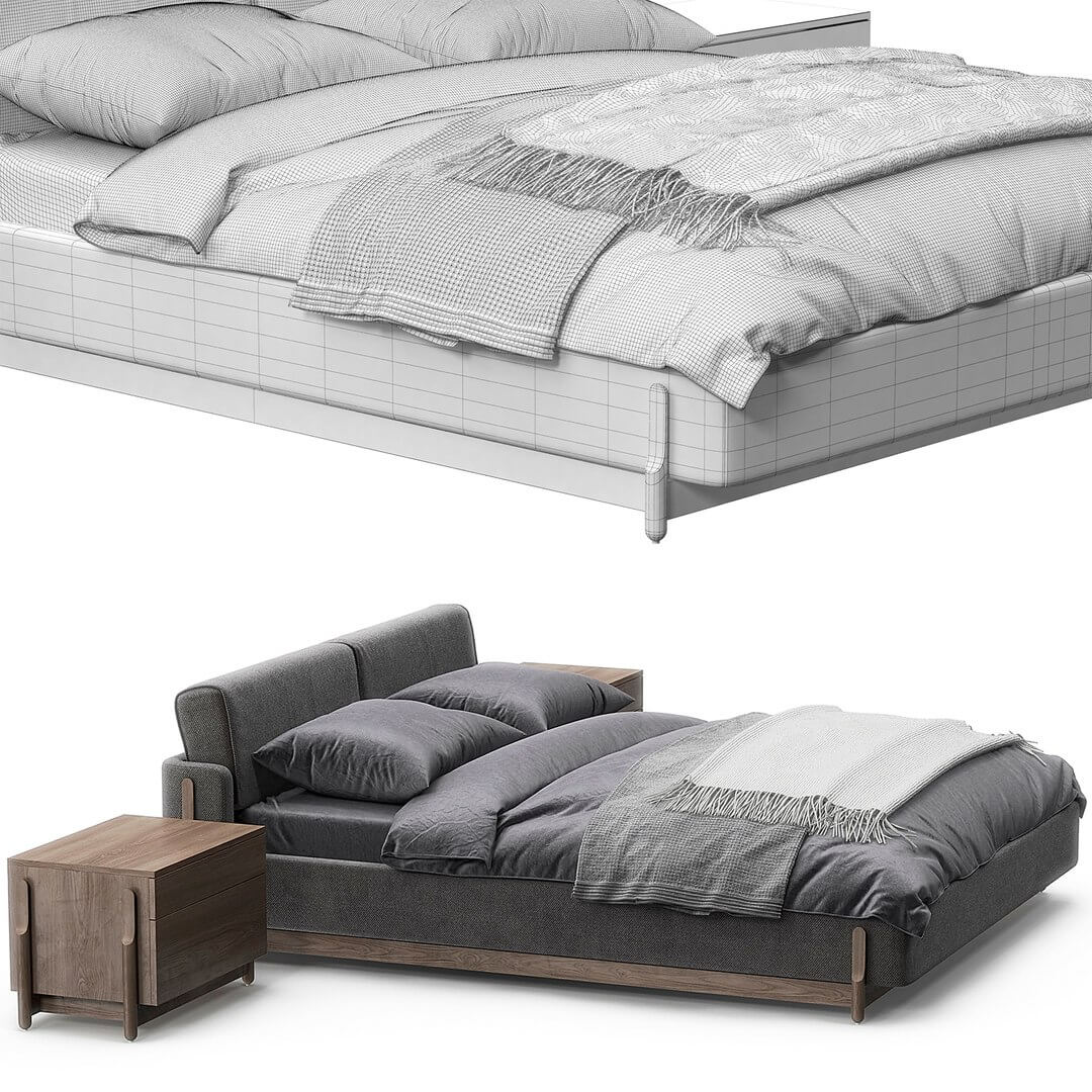 Ash Bed by Zegen - 3D Model by Verso Faraon