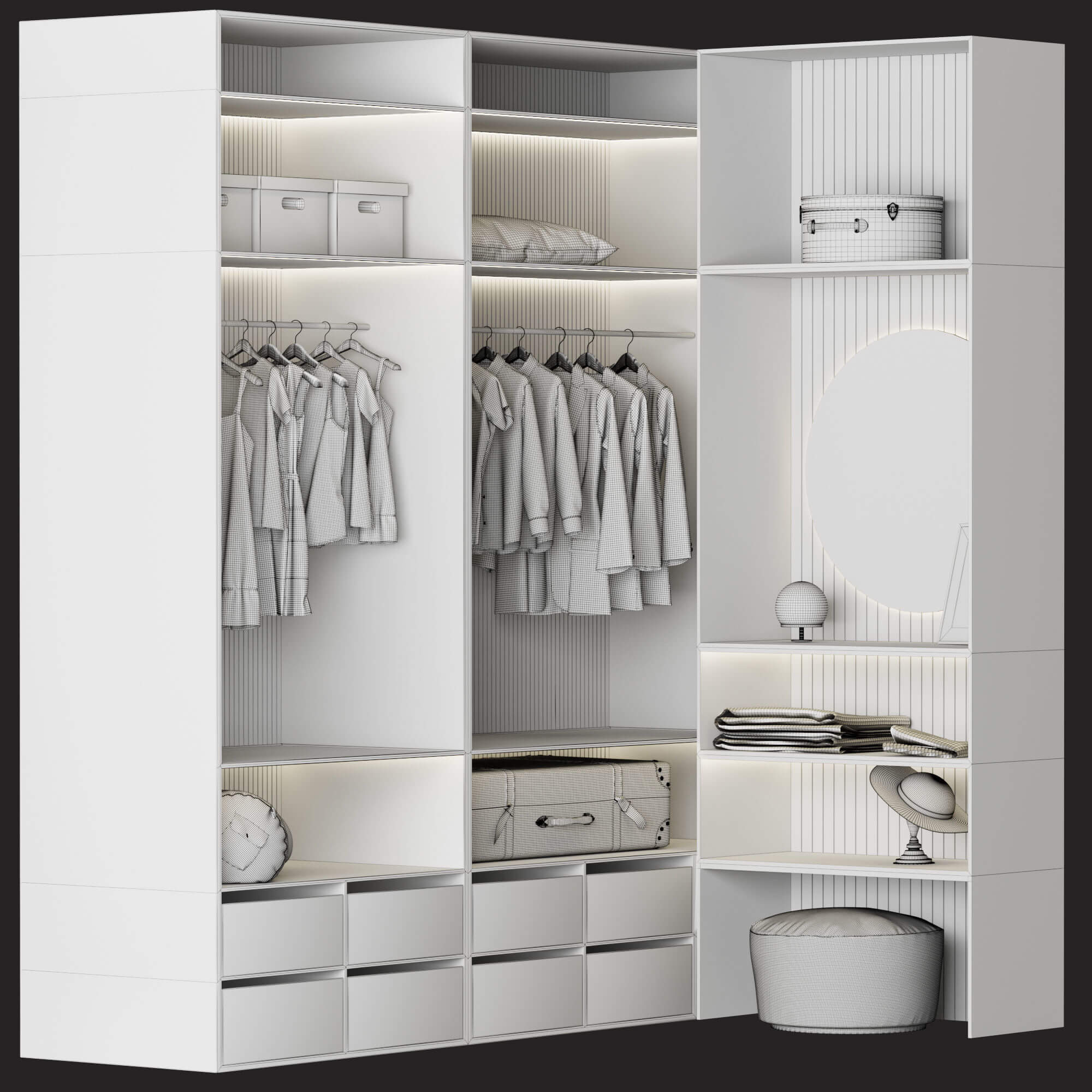 Brown Wardrobe Walk - 3D Model by Verso Faraon