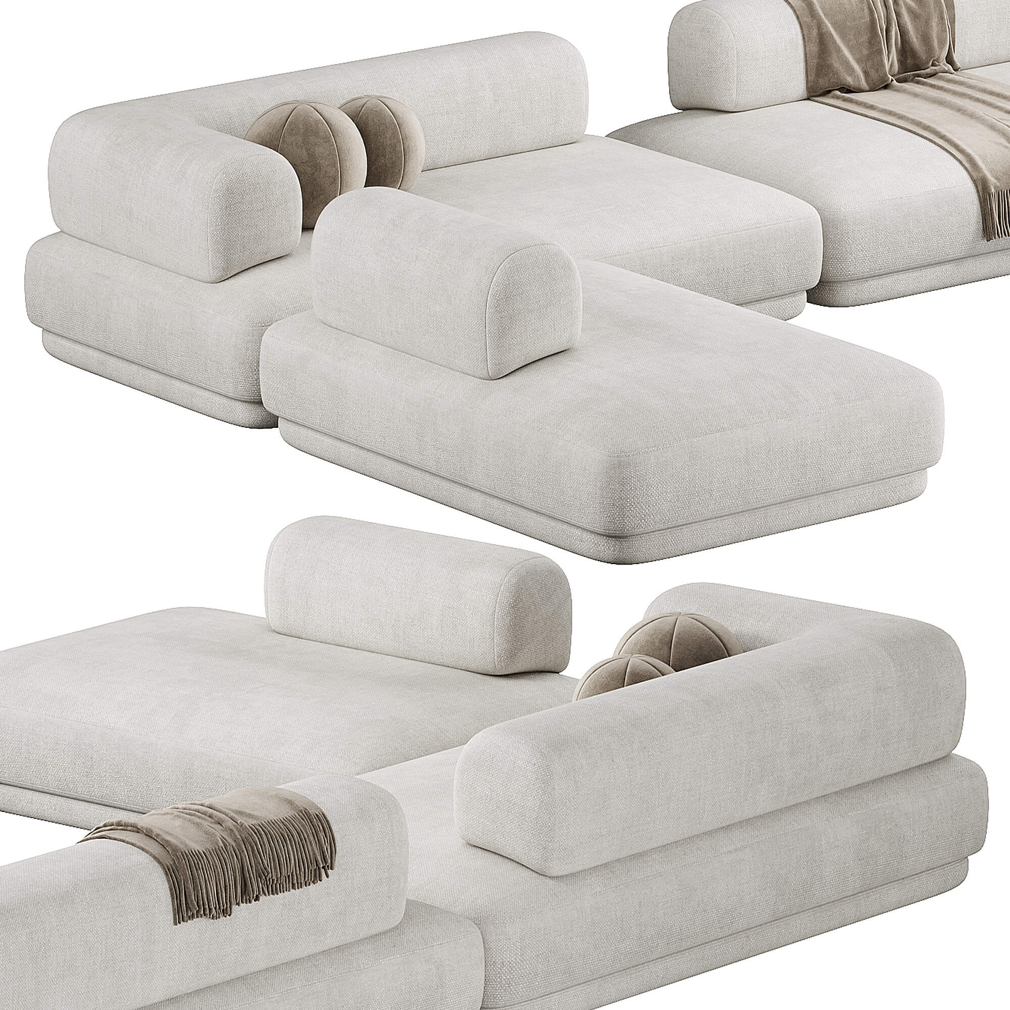 Bumper Sectional Sofa - 3D Model by Verso Faraon