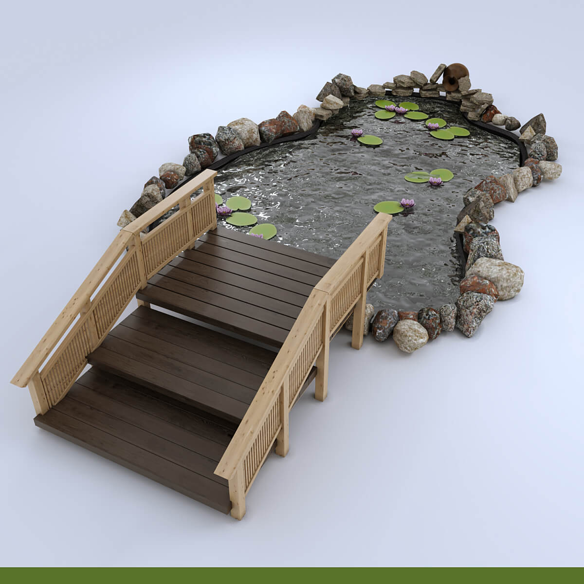 Garden Pond 01 - 3D Model by Verso Faraon
