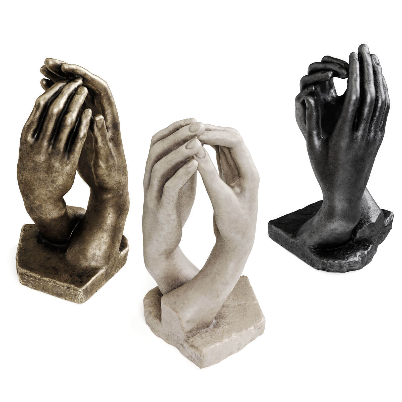 Hands Rodin Sculpture - 3D Model by Verso Faraon