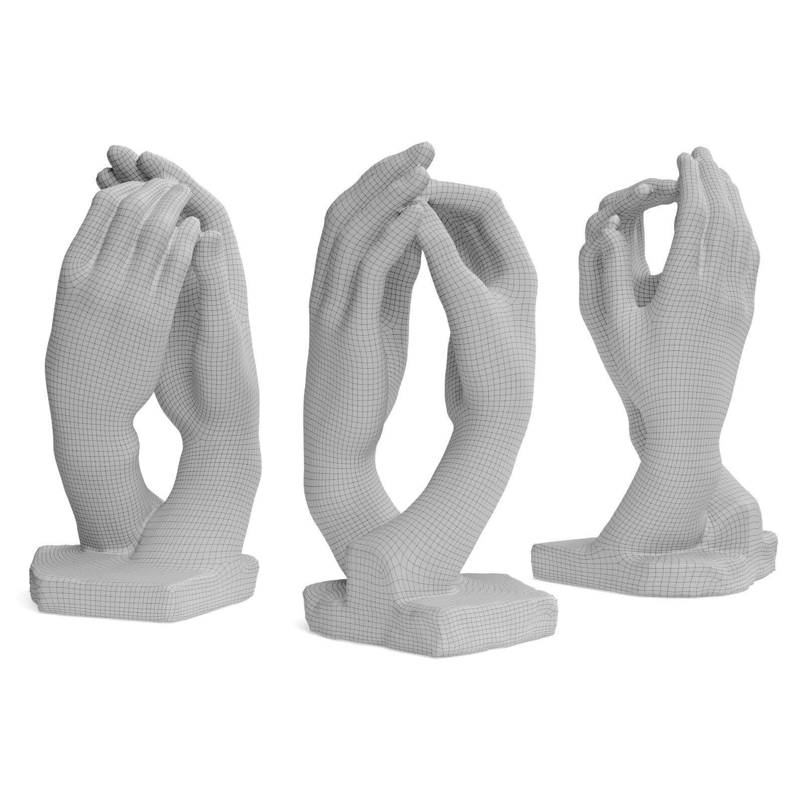 Hands Rodin Sculpture - 3D Model by Verso Faraon