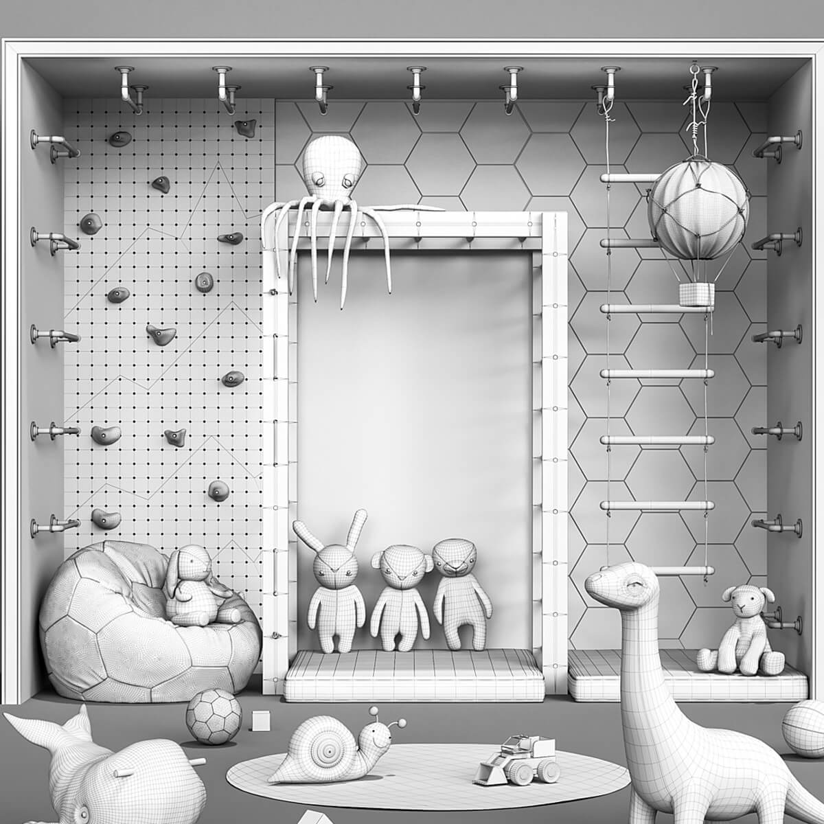 Toys, Decor and Furniture for Nursery - 3D Model by Verso Faraon