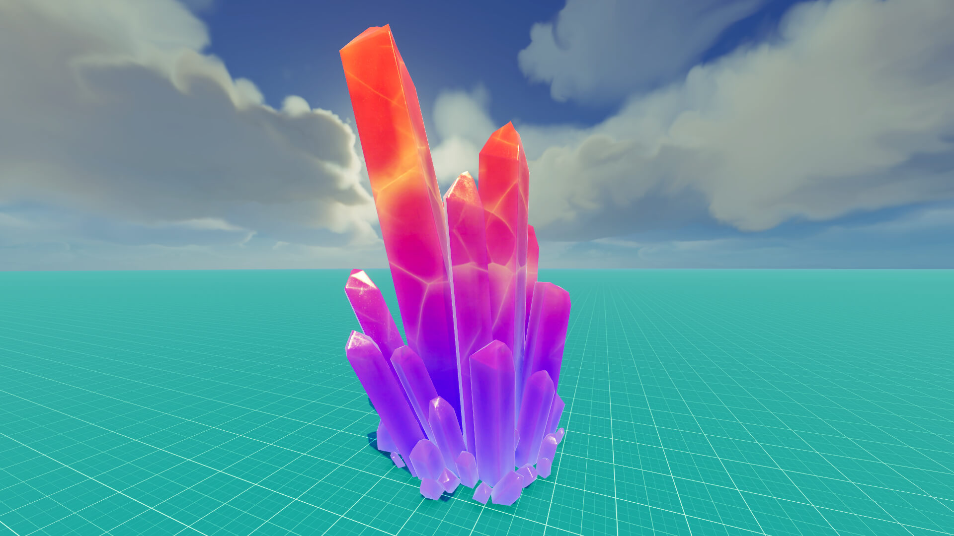 Low Poly Stylized Crystals - 3D Model by VertexHub