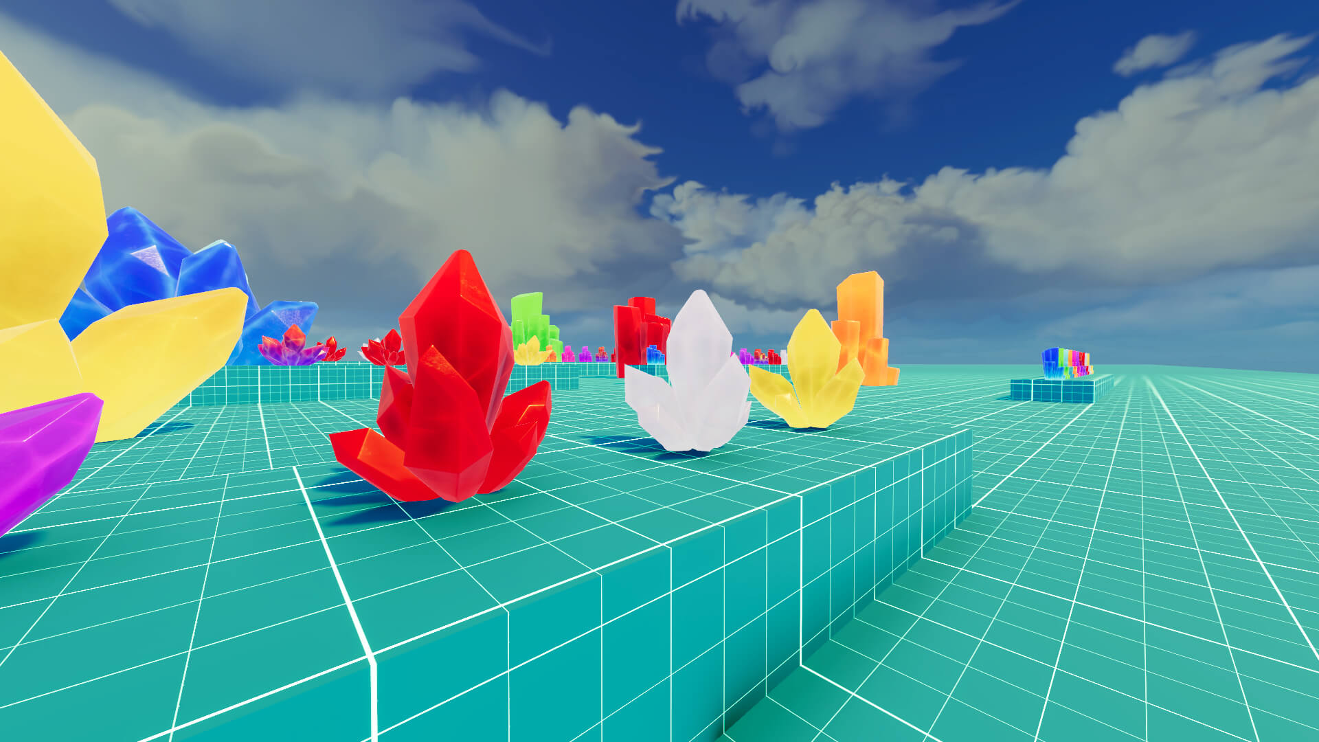 Low Poly Stylized Crystals - 3D Model by VertexHub