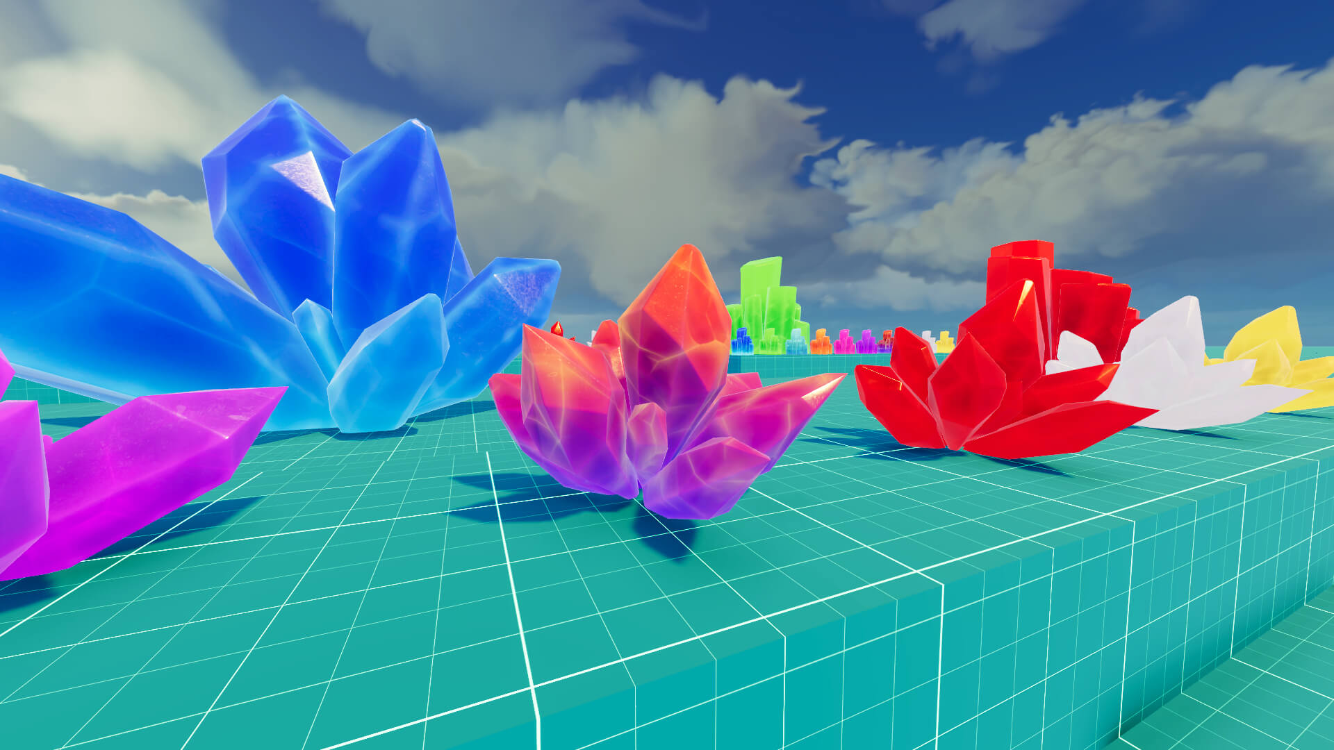 Low Poly Stylized Crystals - 3D Model by VertexHub