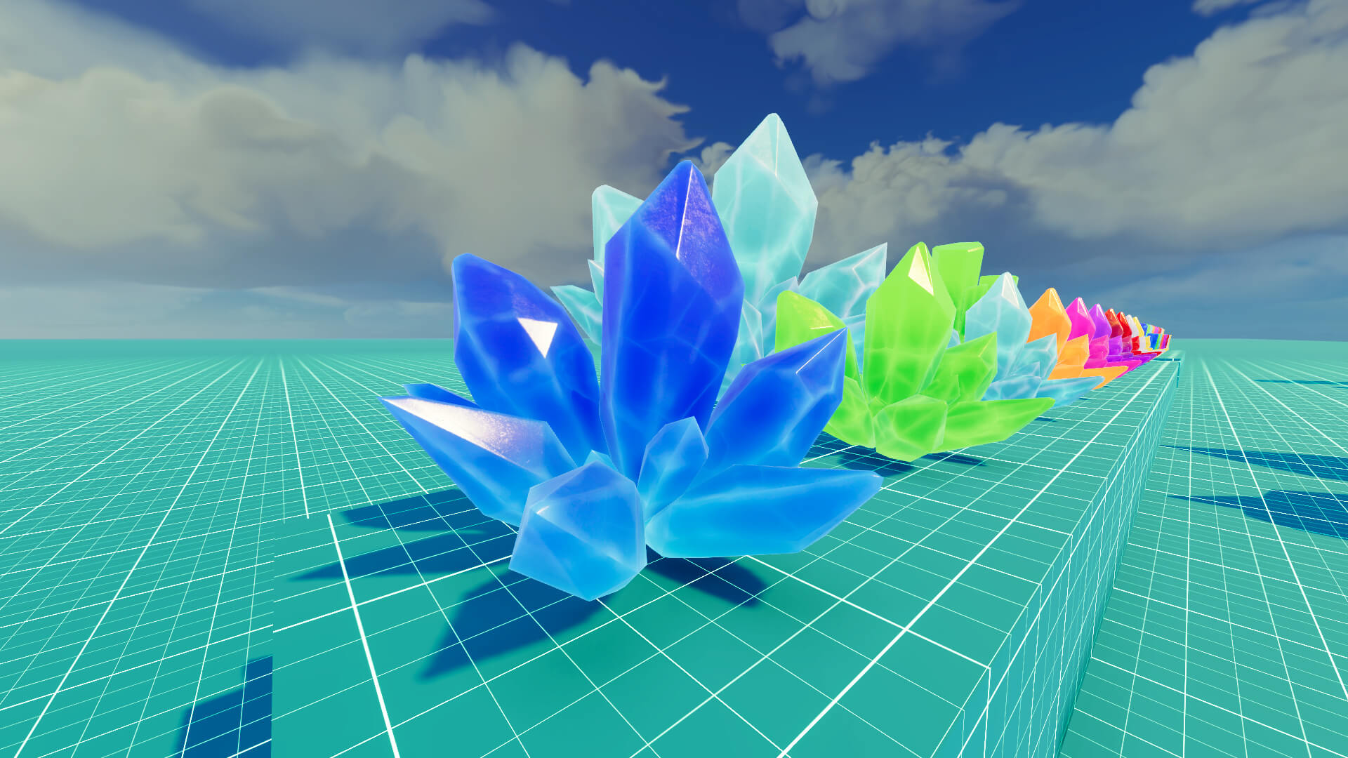 Low Poly Stylized Crystals - 3D Model by VertexHub