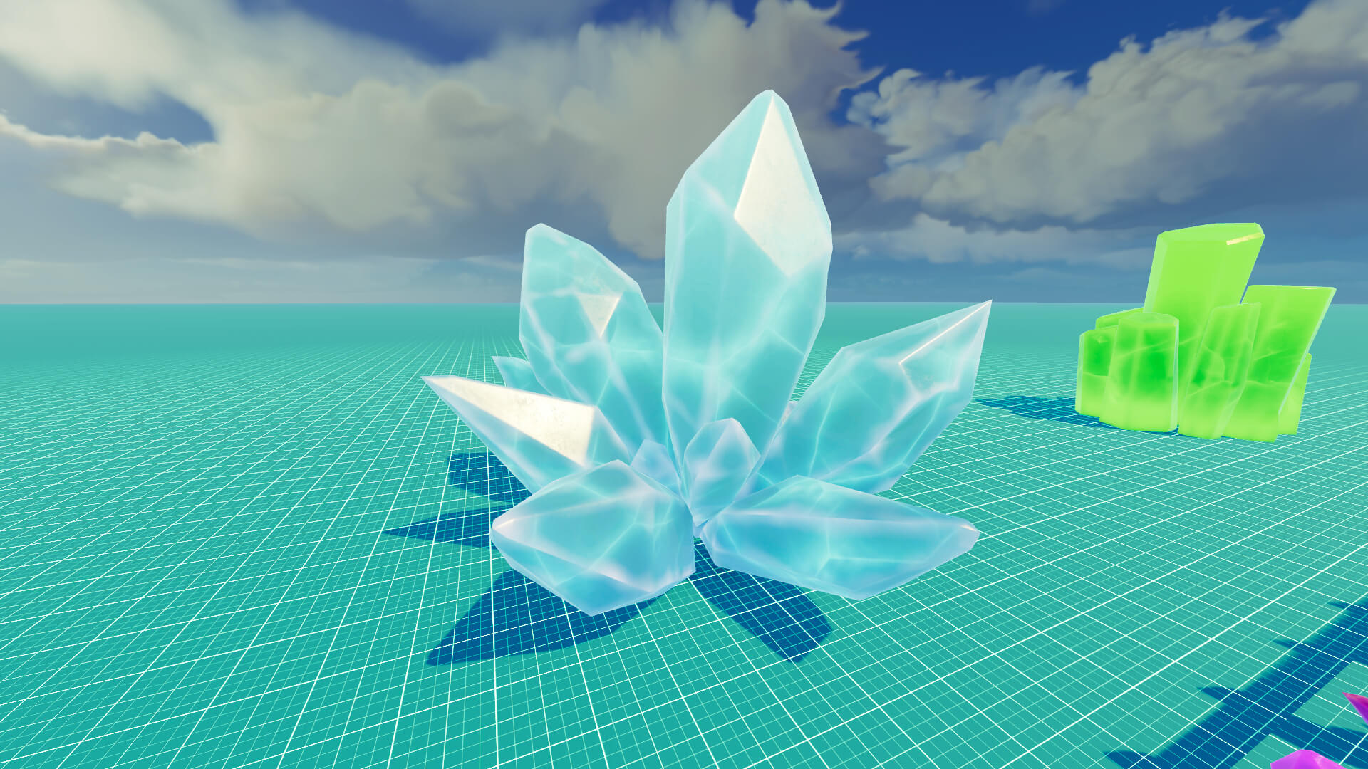 Low Poly Stylized Crystals - 3D Model by VertexHub