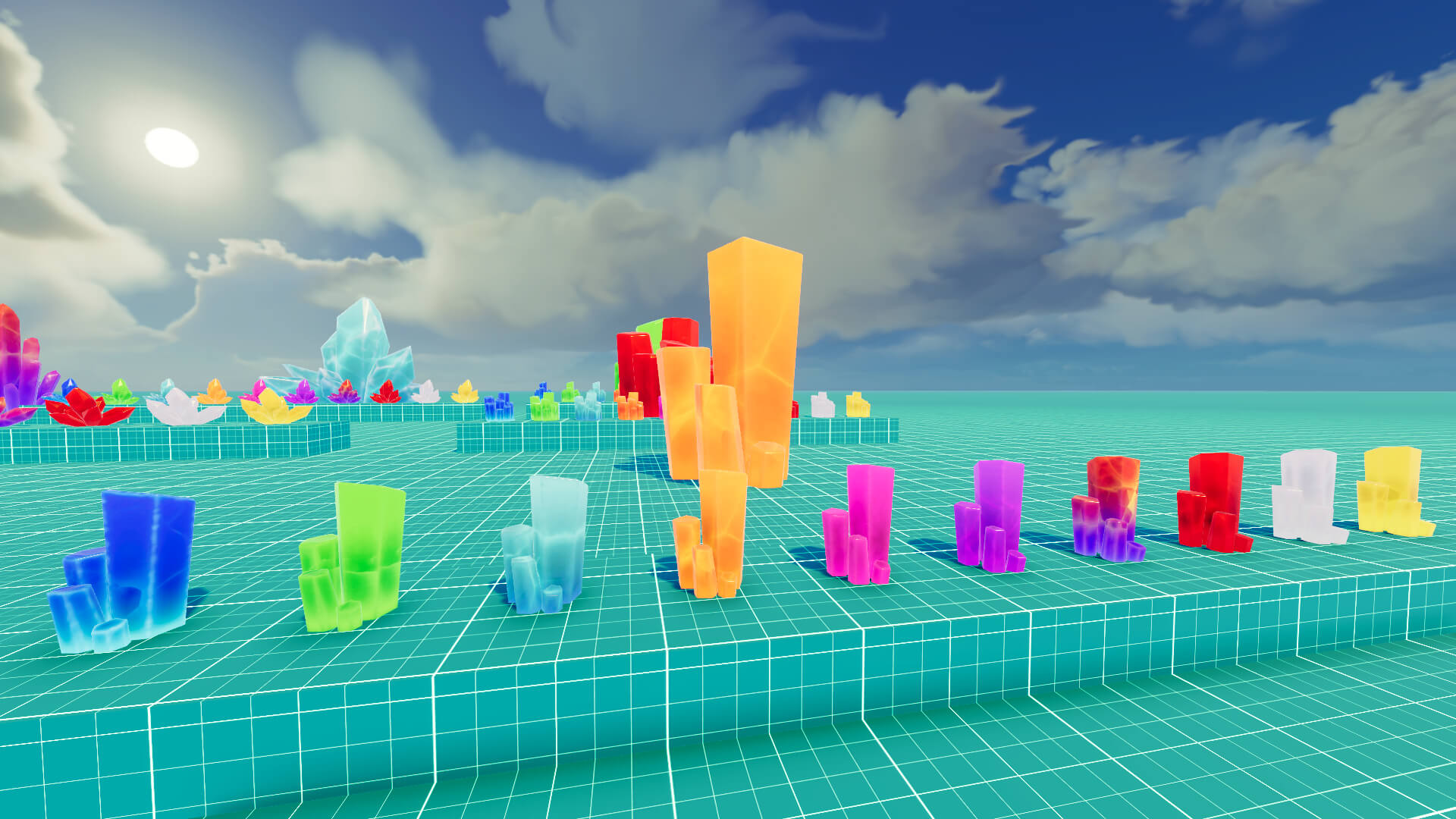 Low Poly Stylized Crystals - 3D Model by VertexHub