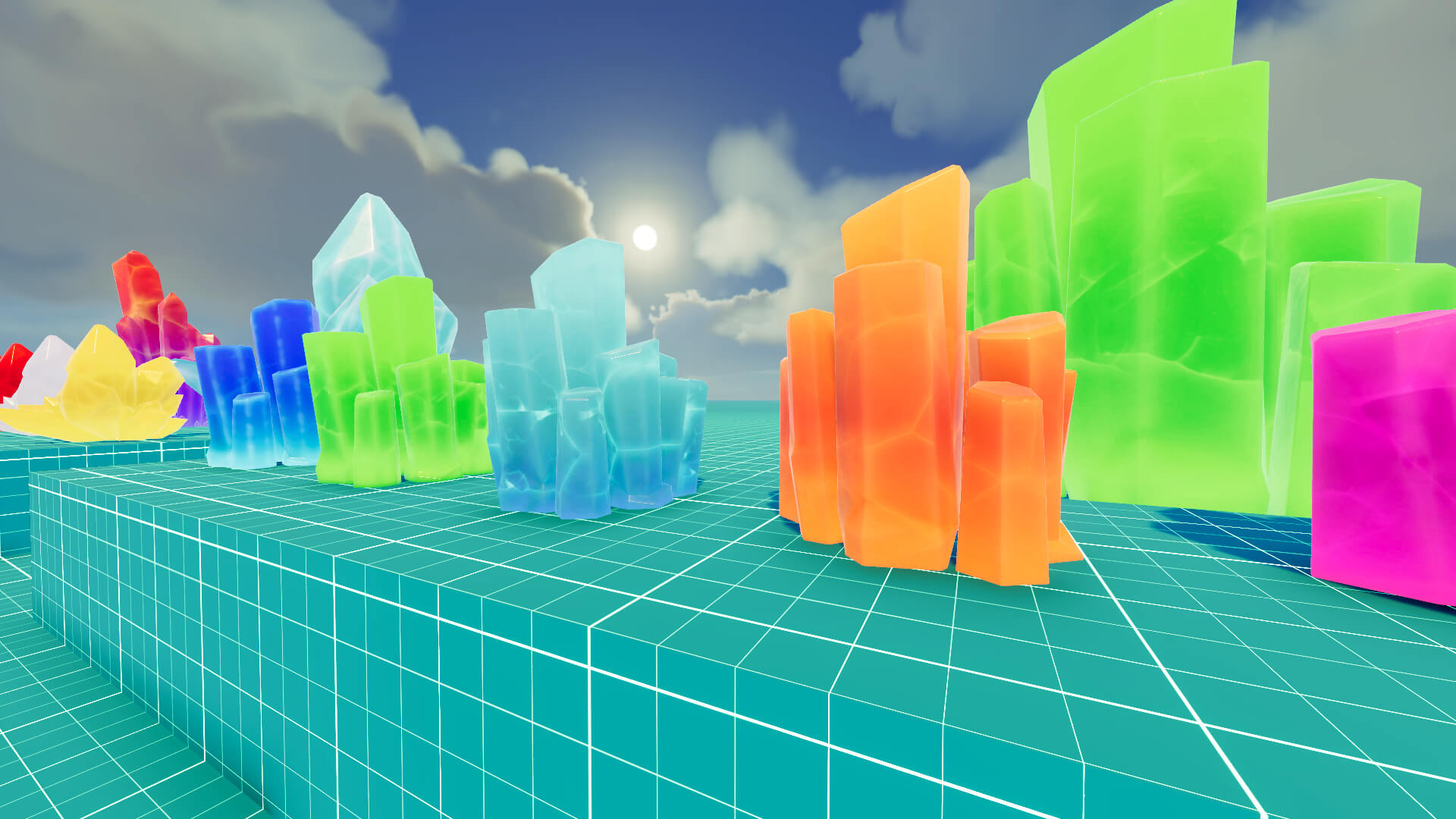 Low Poly Stylized Crystals - 3D Model by VertexHub