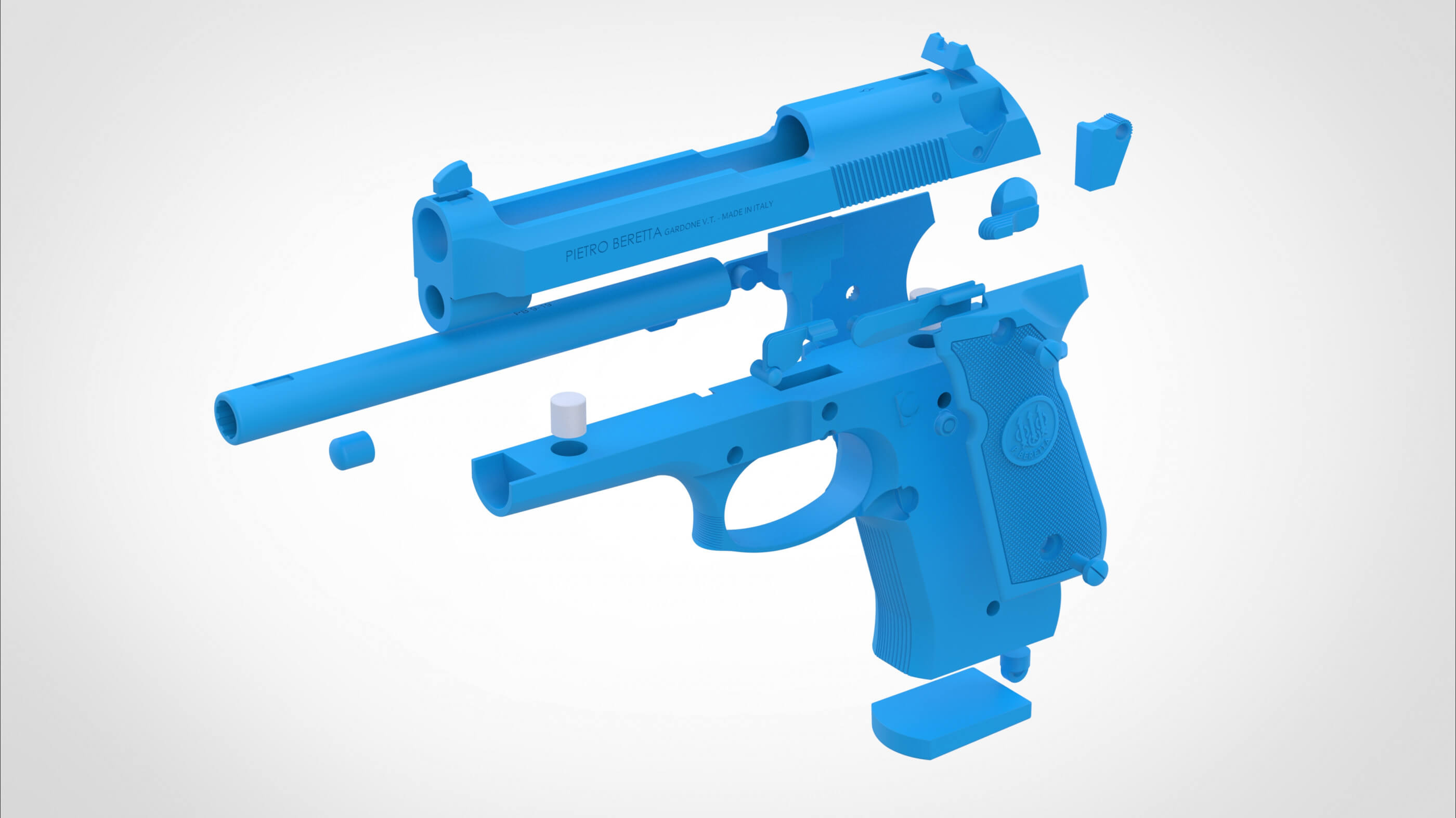 Pistol Beretta 92FS - 3D Model by vetrock