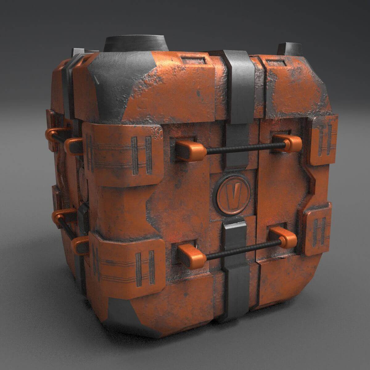 Sci-Fi Container 3D Model by Vexraid