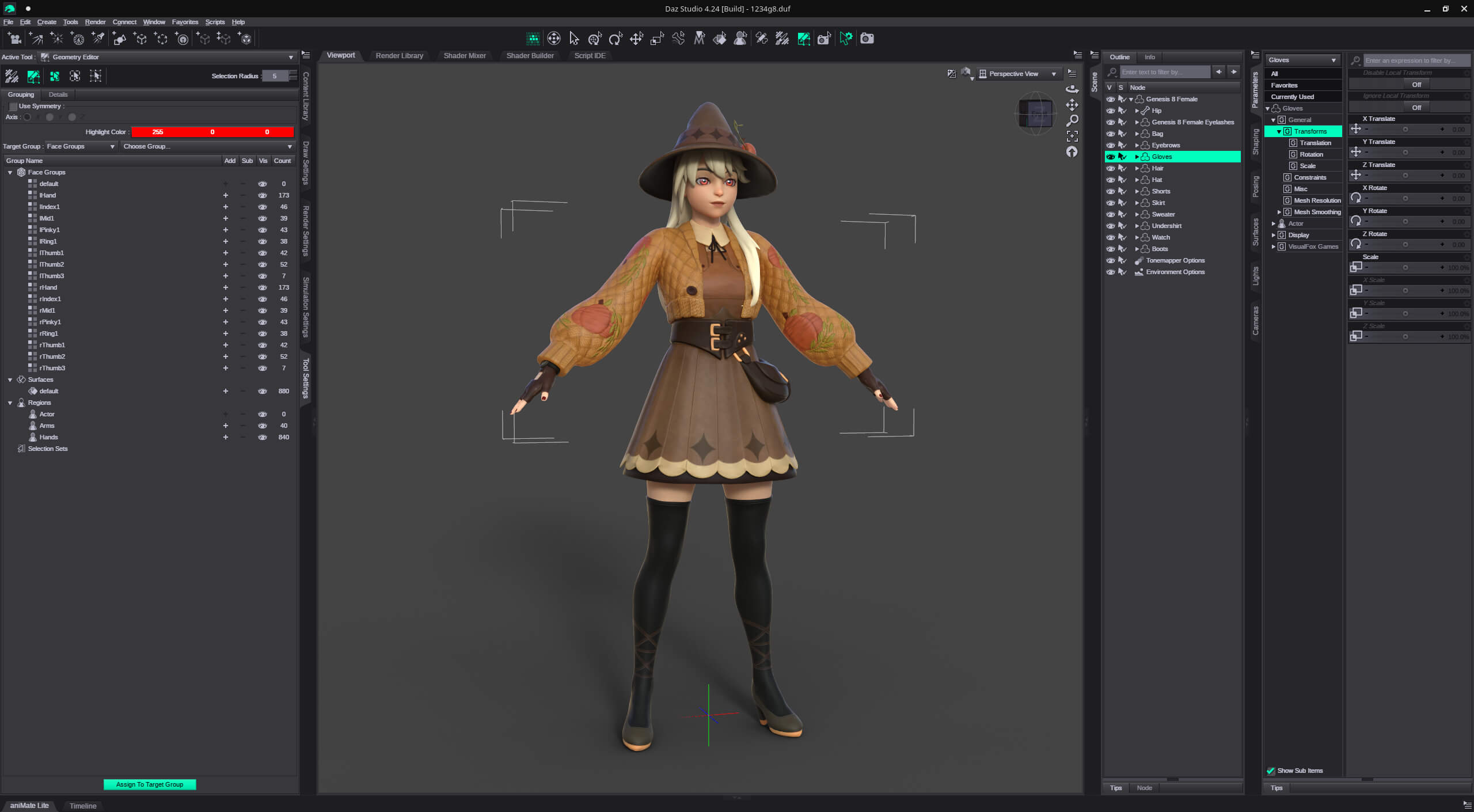 Fortnite Lexa Hexbringer (WIP) 3D Render by VFoxGames