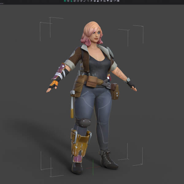 Fortnite Ramirez (WIP) 3D Render, Digital Art by VFoxGames