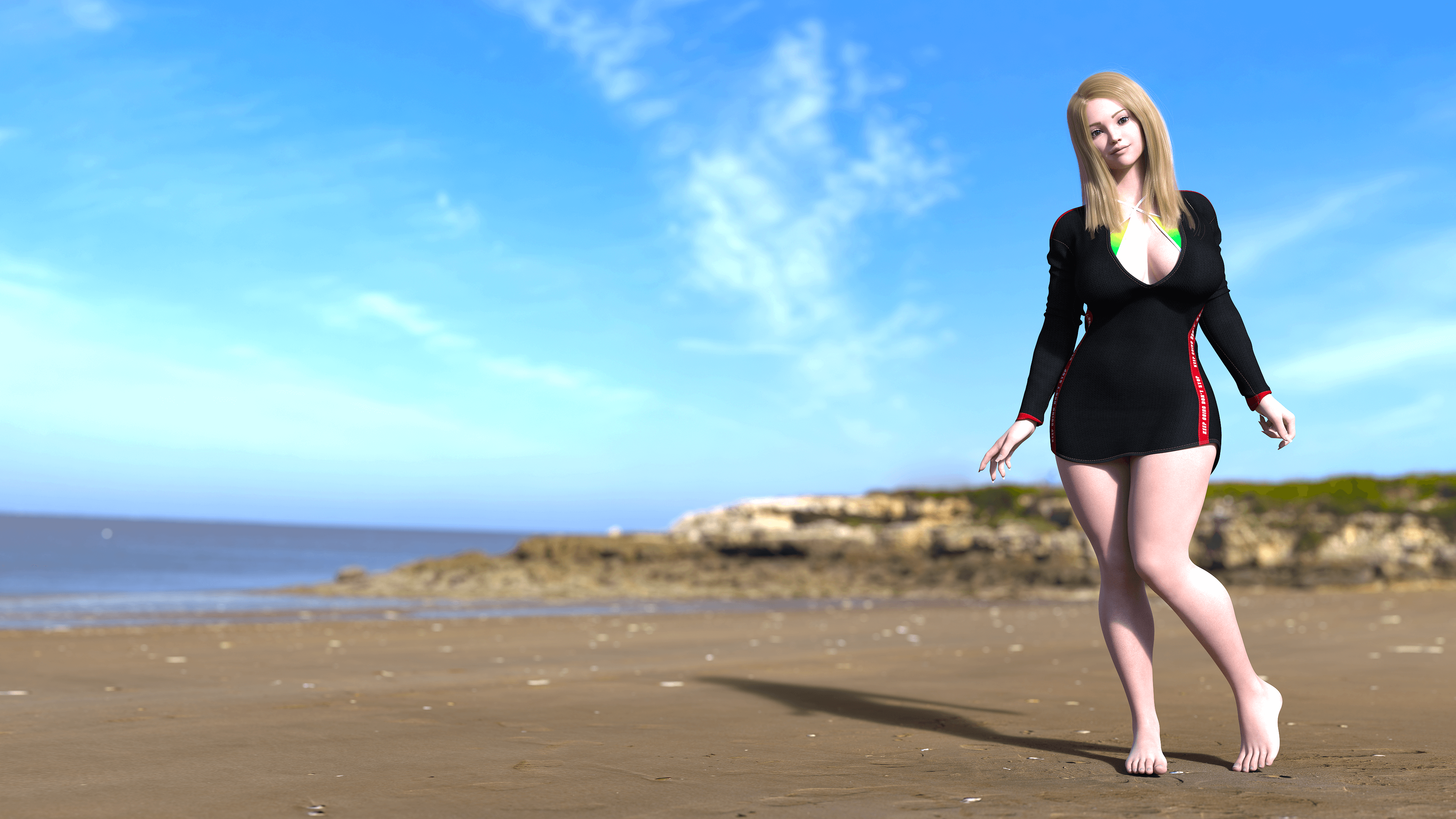 Young Raven Wallpaper #1 3D Render, Digital Art by VFoxGames