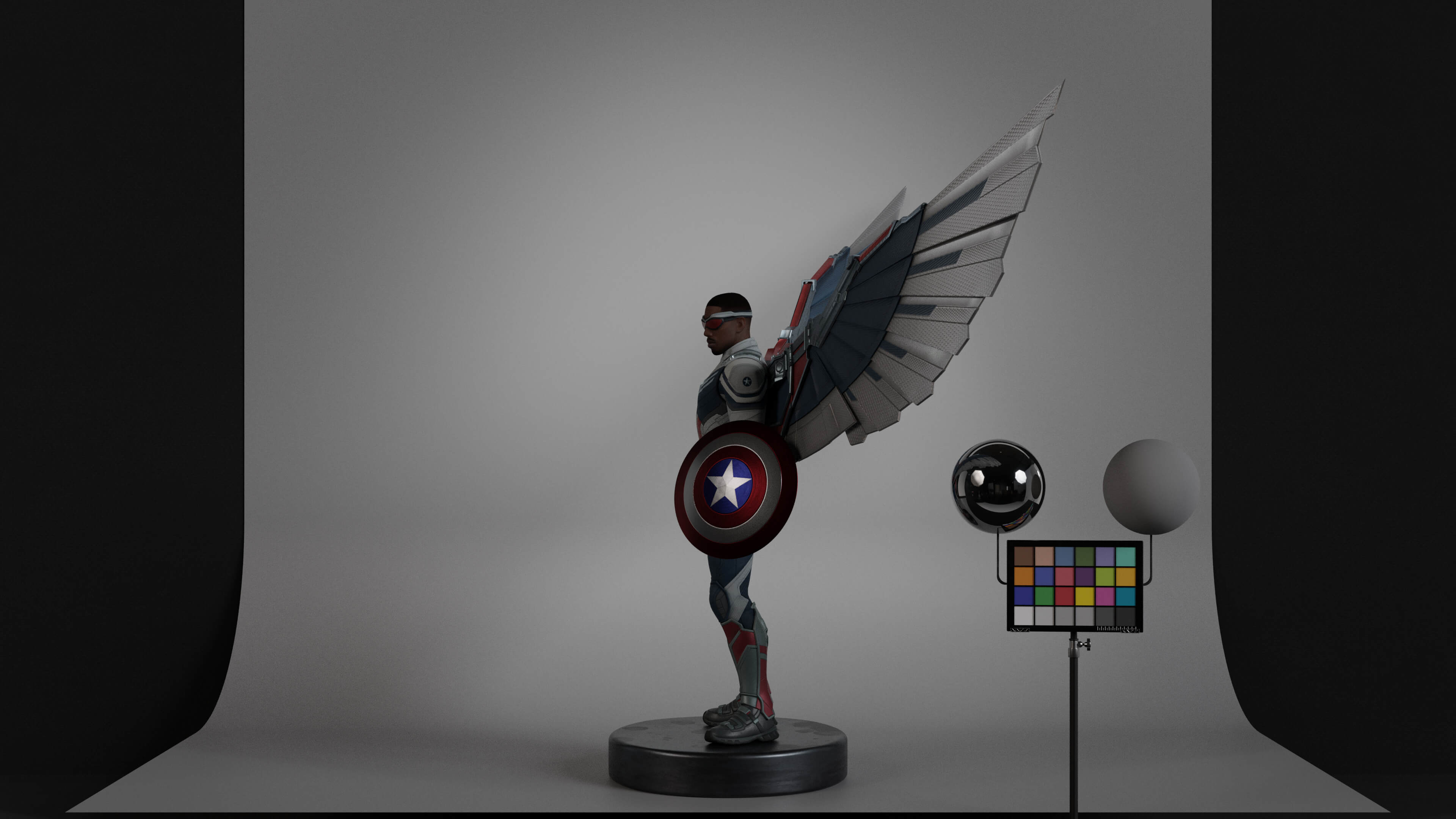 Captain America - Sam Wilson 3D Model by VFXMatrix