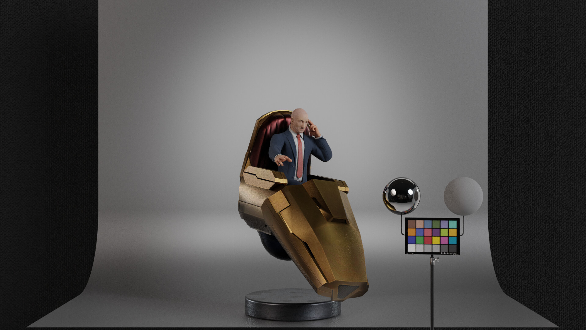 Professor X - Charles Xavier 3D Model by VFXMatrix