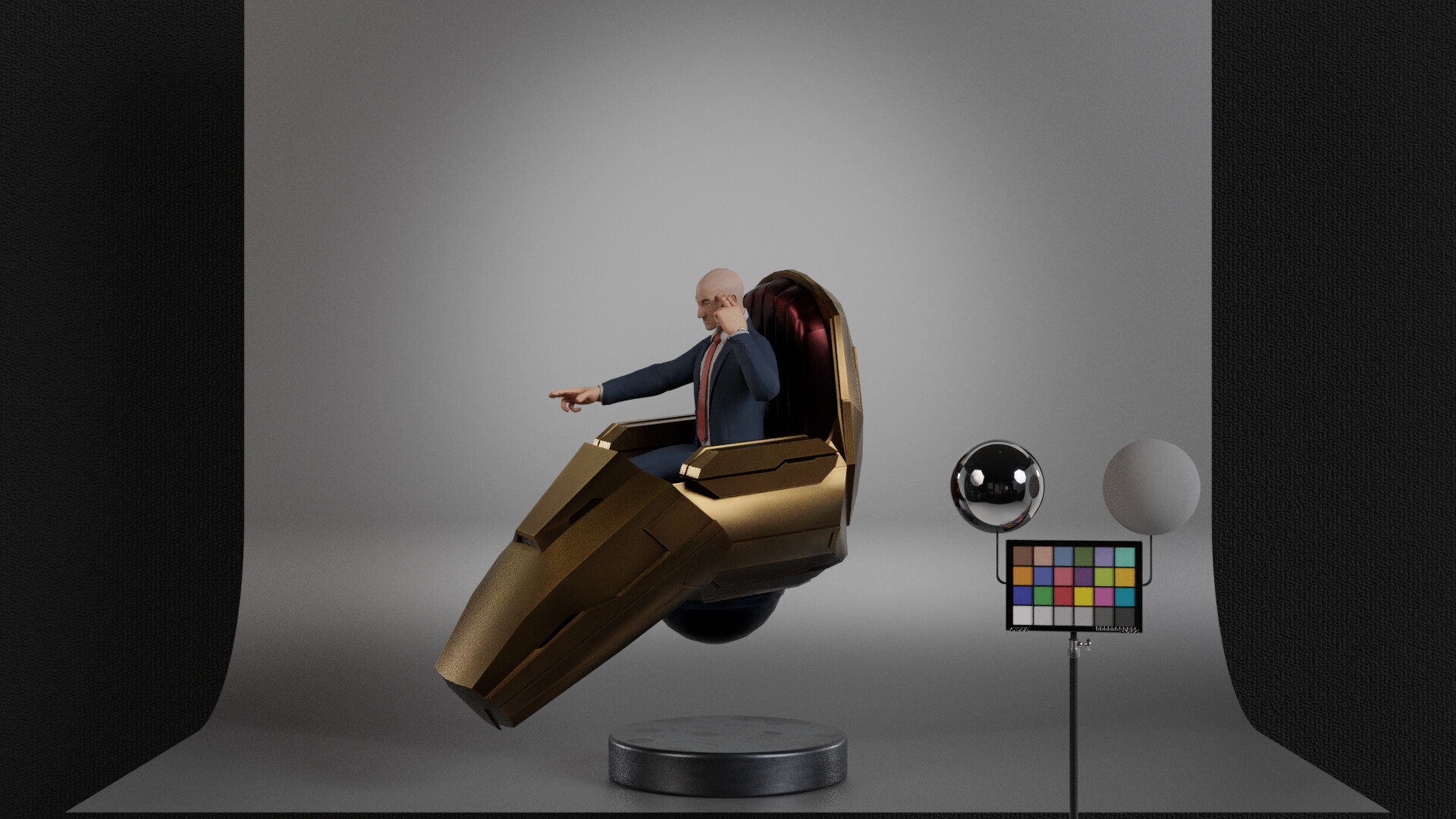 Professor X - Charles Xavier 3D Model by VFXMatrix