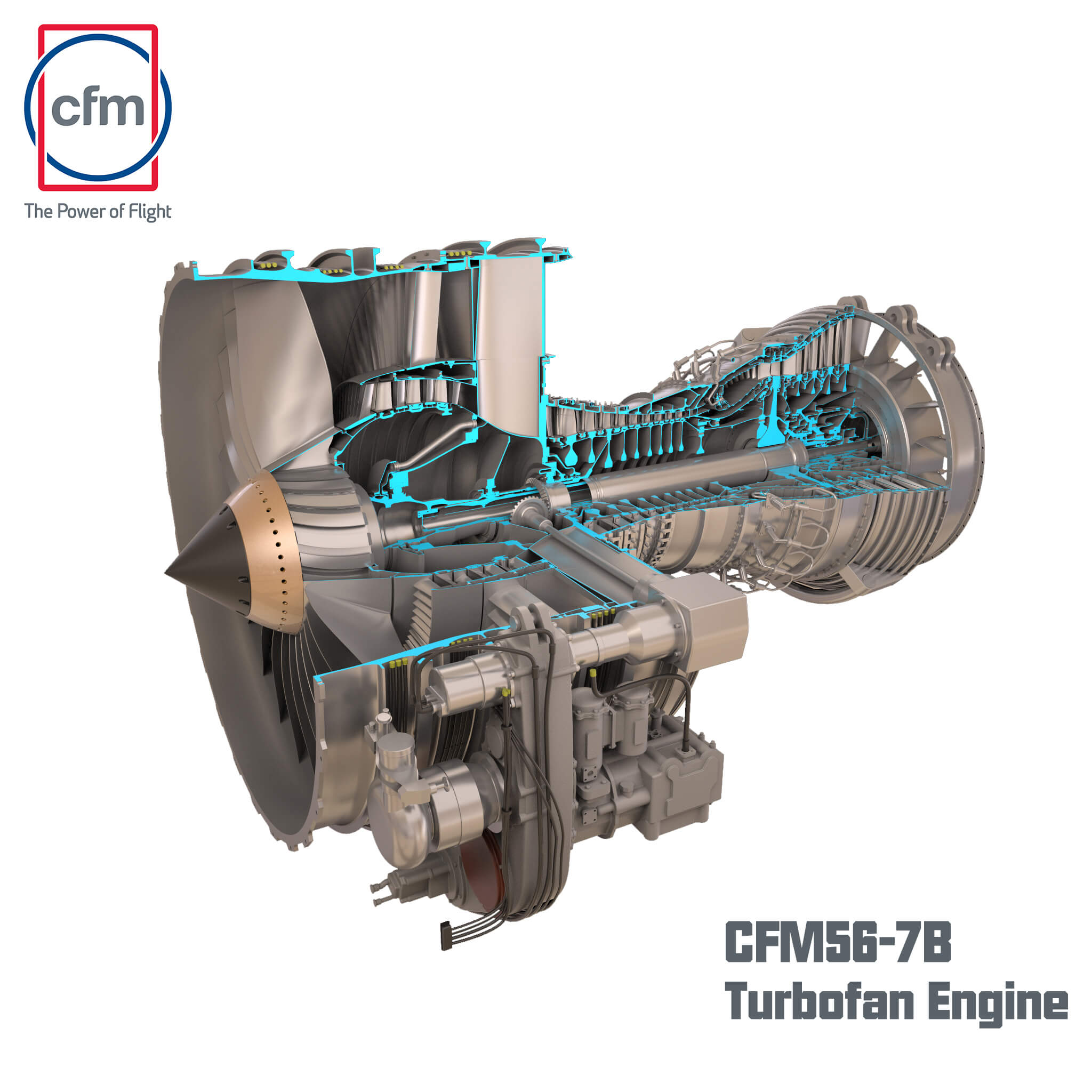 Solidworks CFM56-7B Complete Model by vhfine3d
