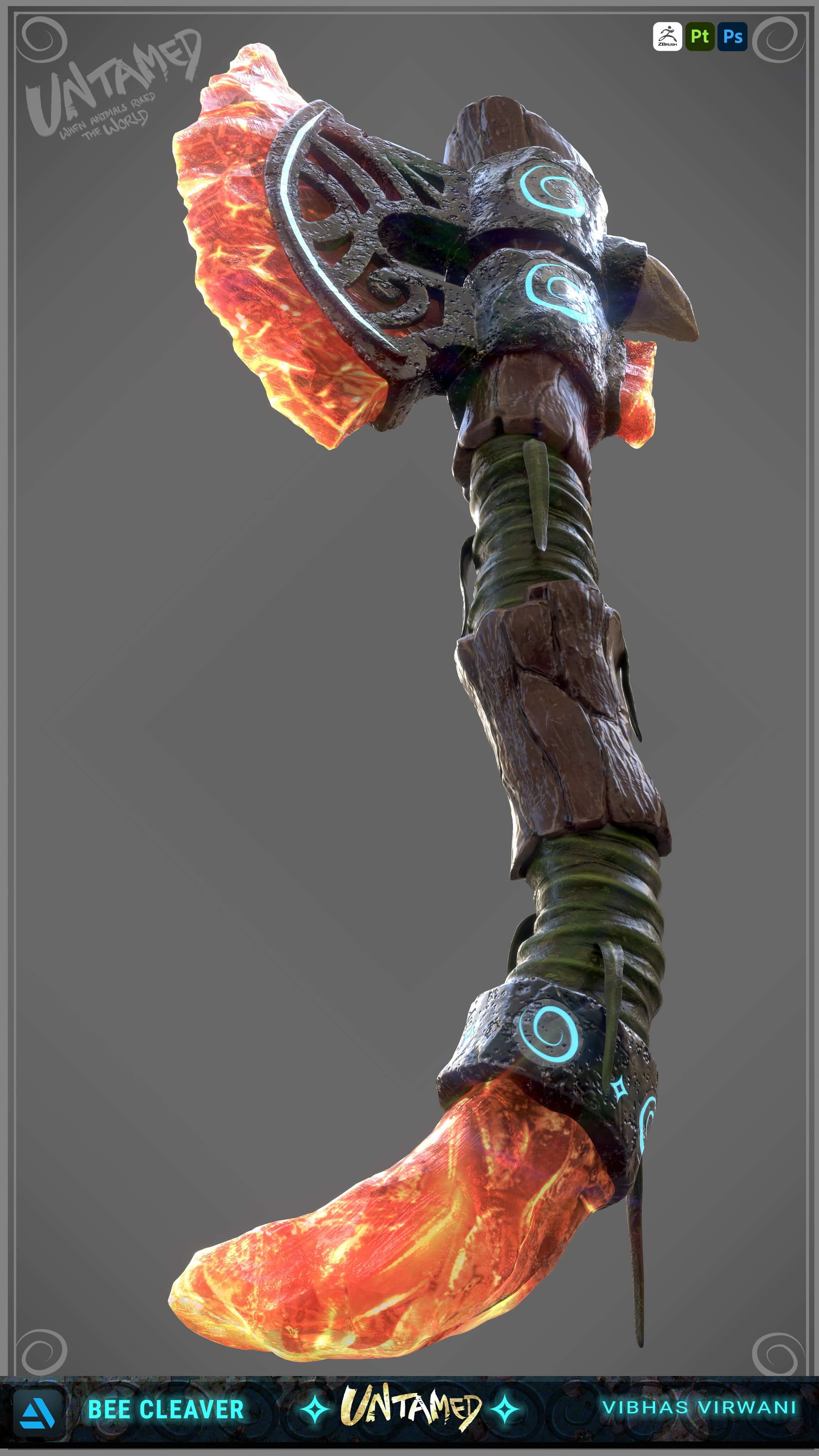 Bee Cleaver (Axe) 3D render 3D Render | RenderHub Gallery