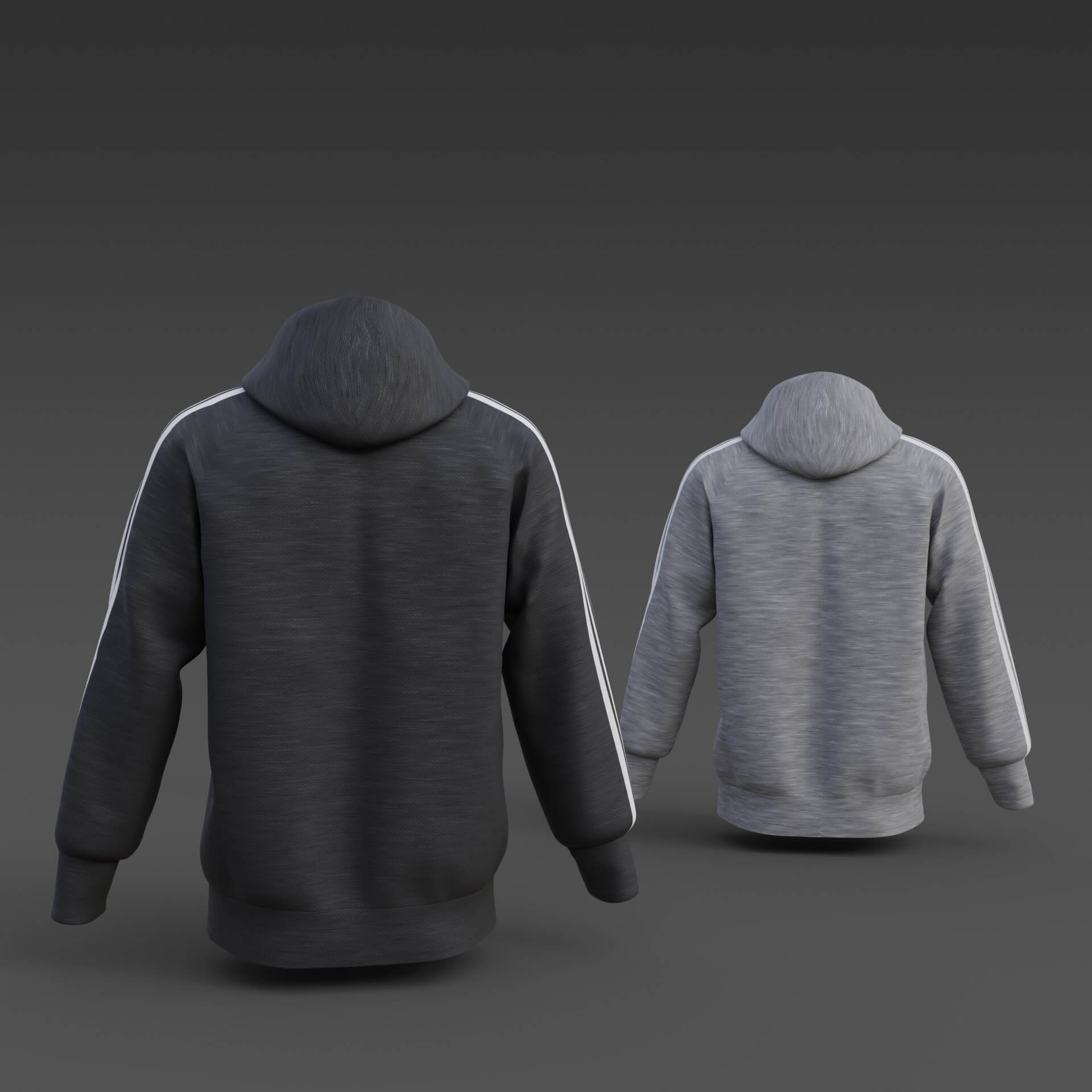 Male Hoodie Sweatshirt - 3D Model by vicky180