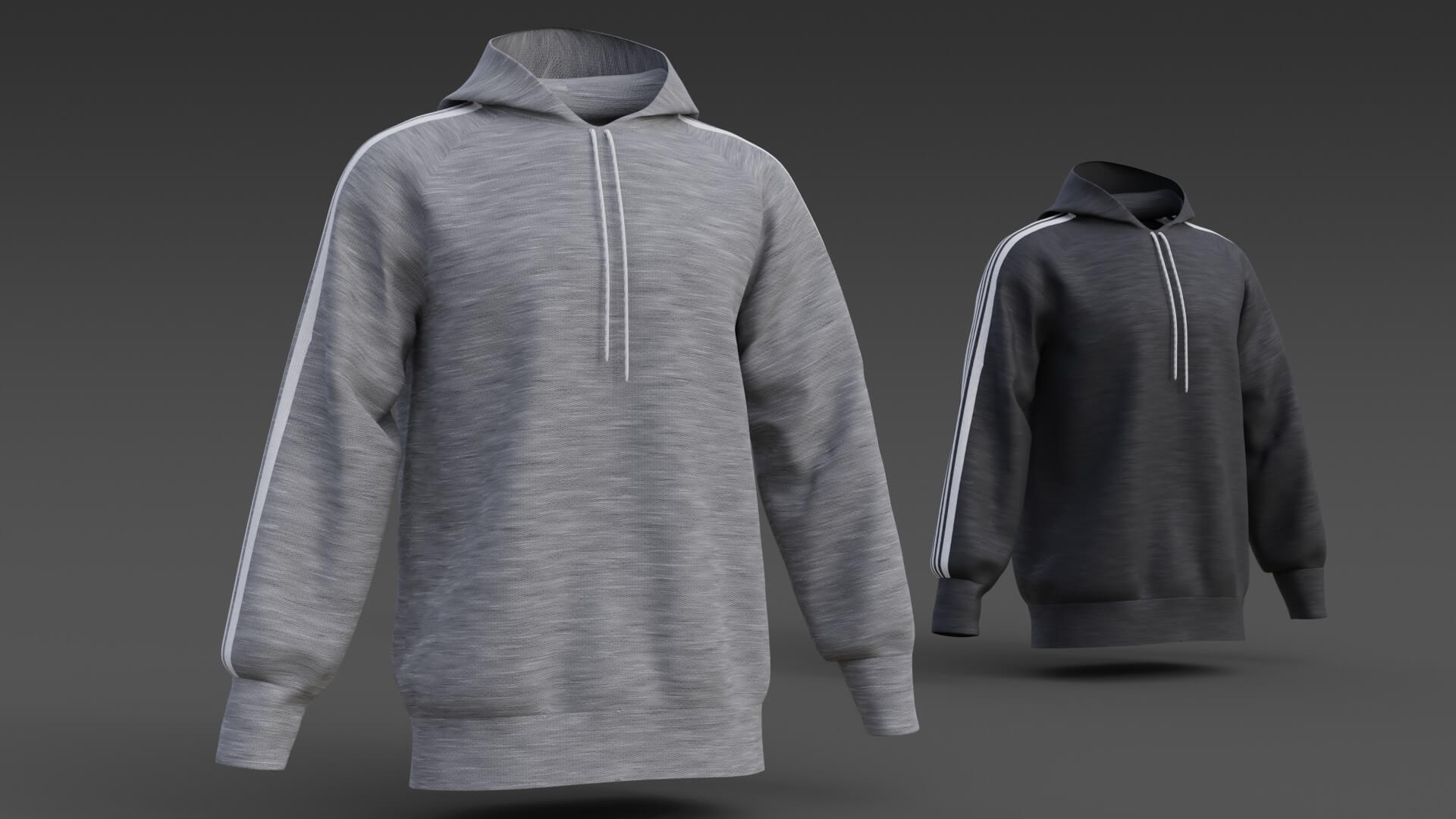 Male Hoodie Sweatshirt - 3D Model by vicky180