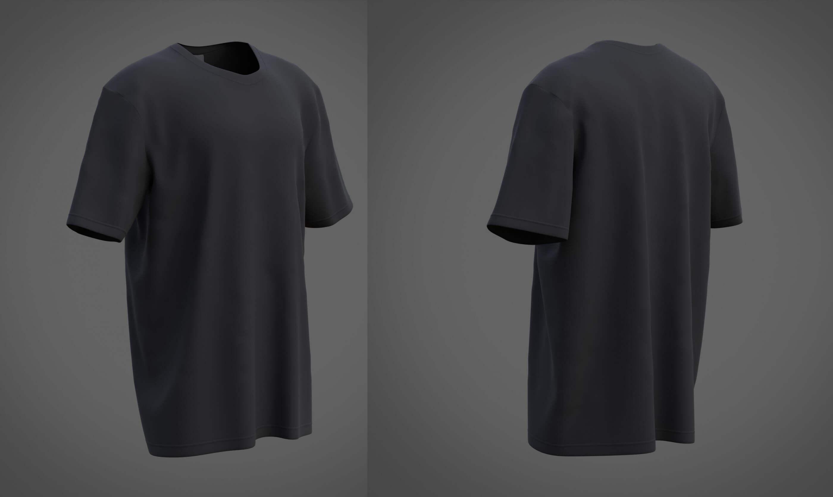 3D Male T-Shirt - White and Black Textures by vicky180