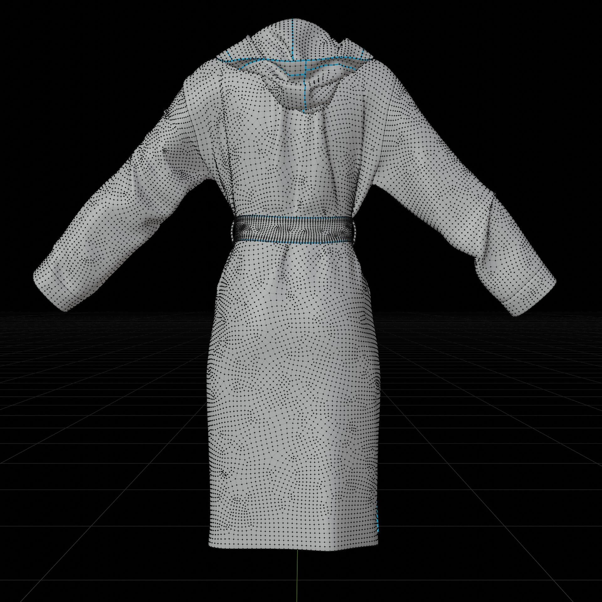 Bathrobe with Hood - 3D Model by vicky180