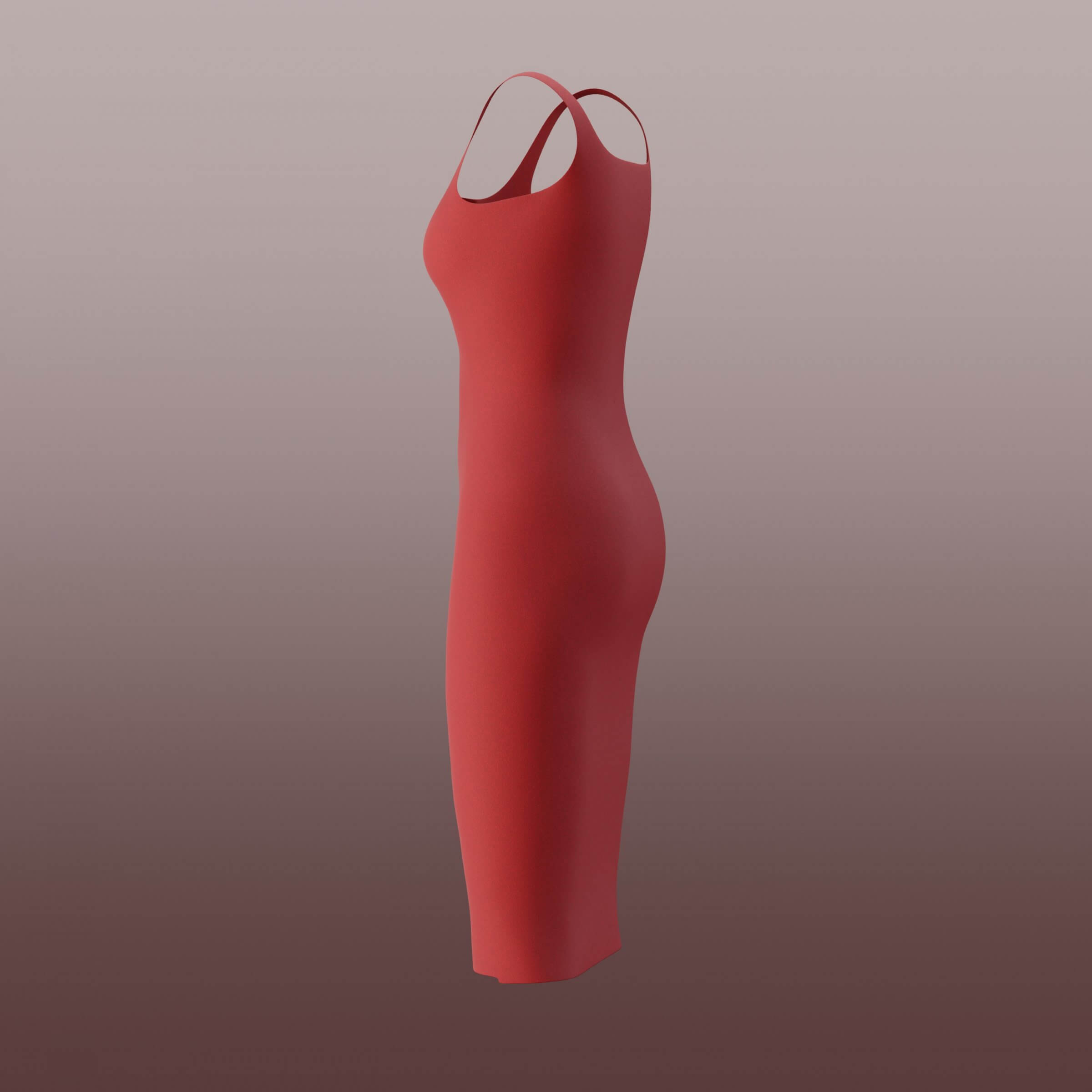 Bodycon Pencil Dress - 3D Model by vicky180