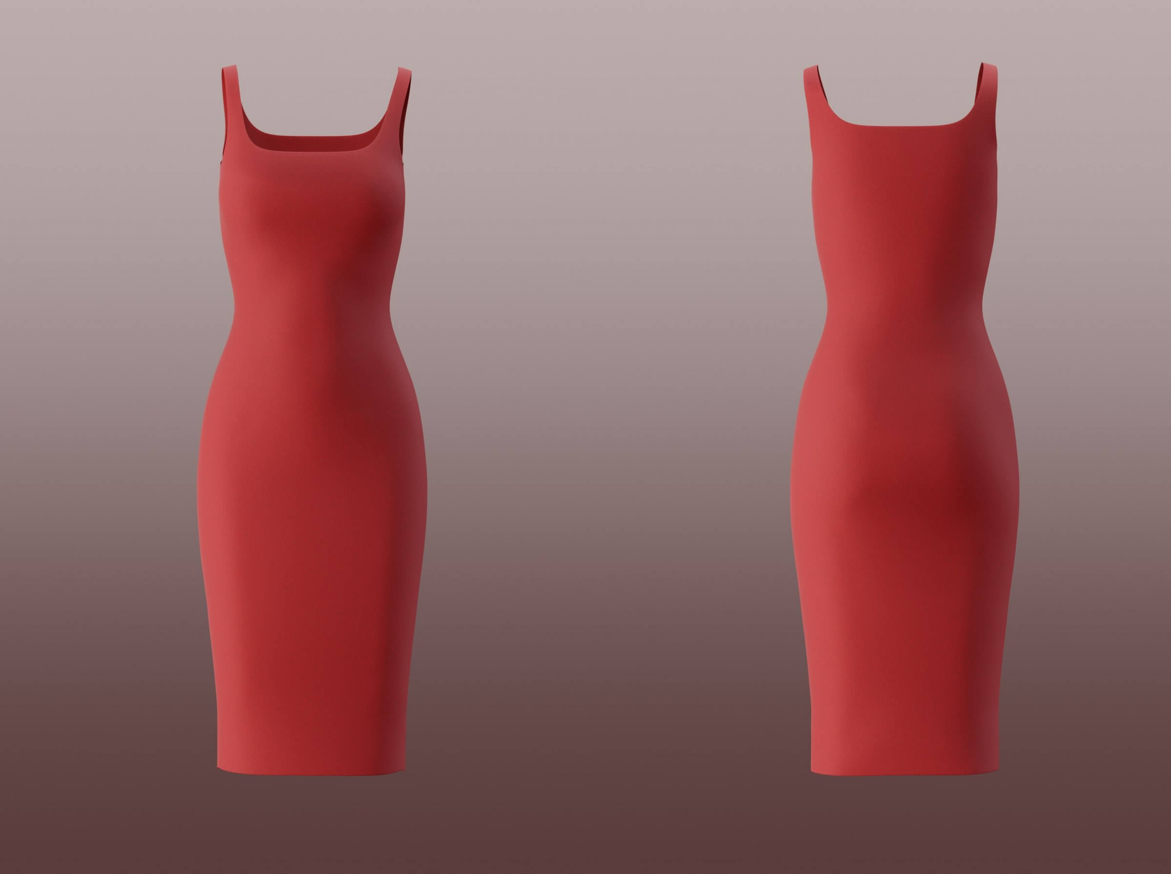 Bodycon Pencil Dress - 3D Model by vicky180