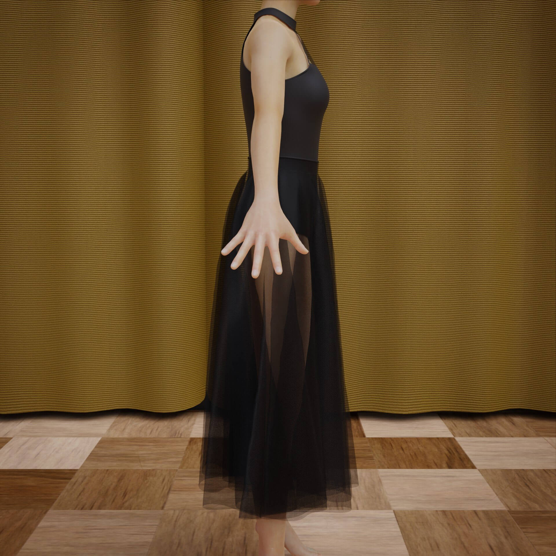 Female Ballet Costume - 3D Model by vicky180