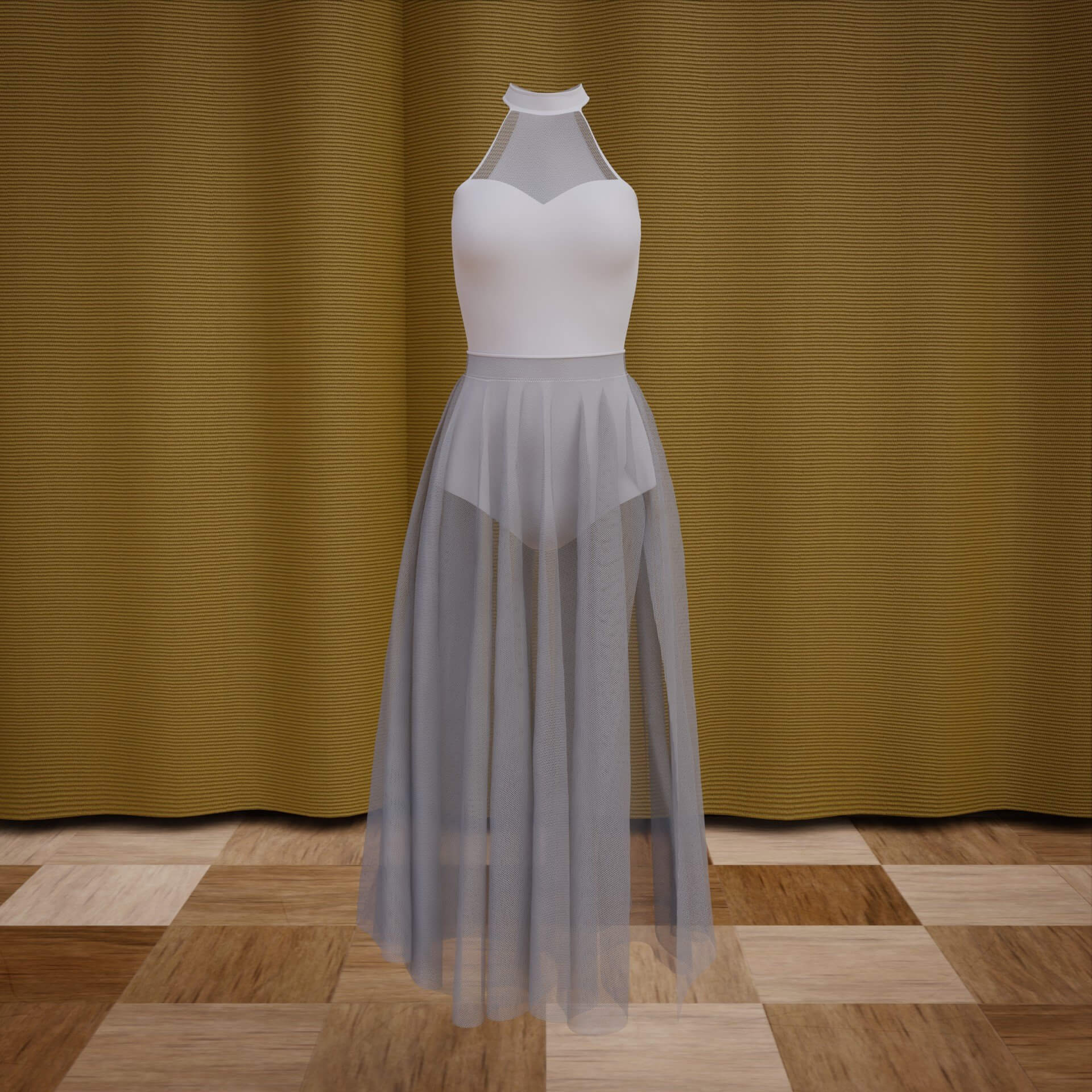 Female Ballet Costume - 3D Model by vicky180