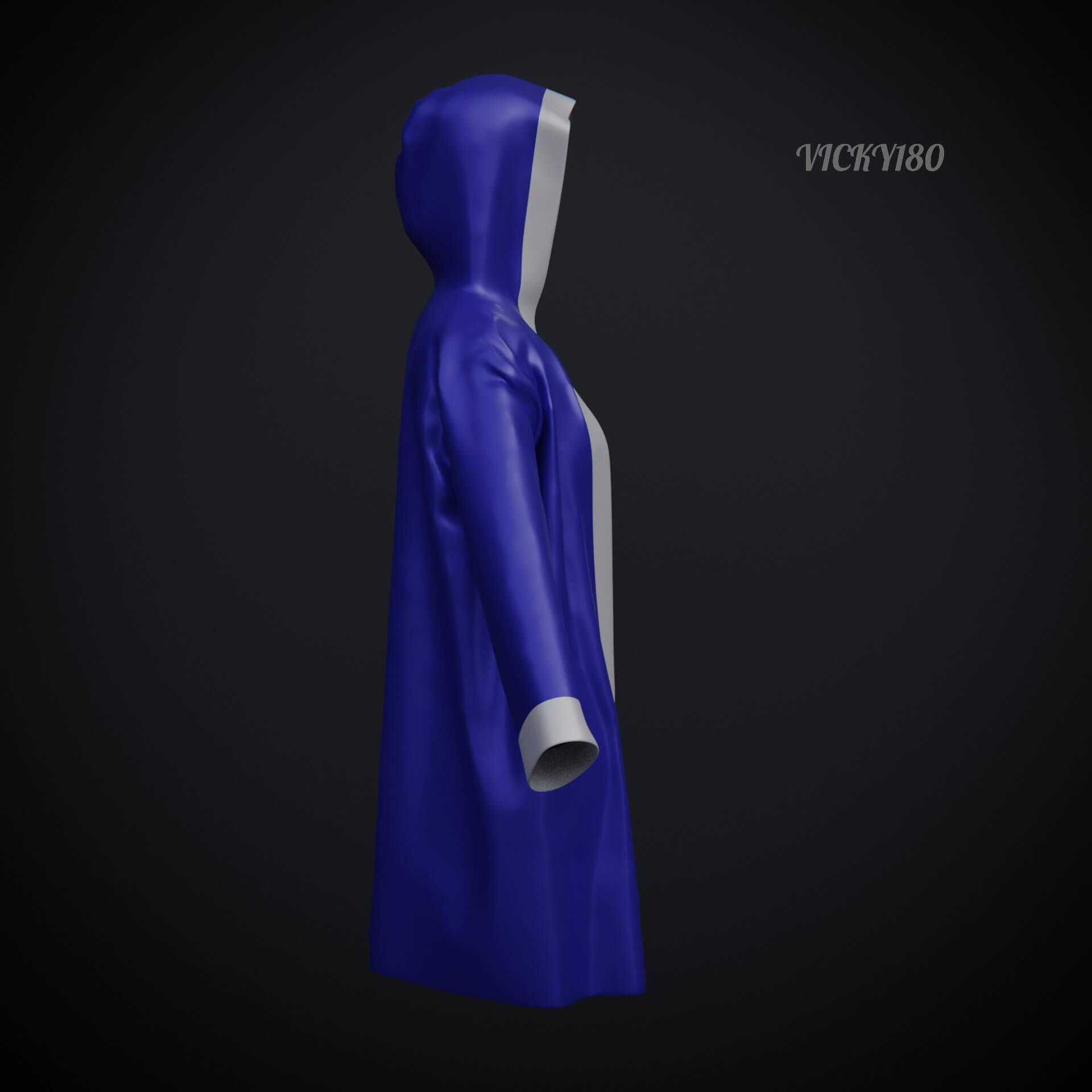 Female Boxer Outfit - Shorts Set and Robe 3D Model by vicky180