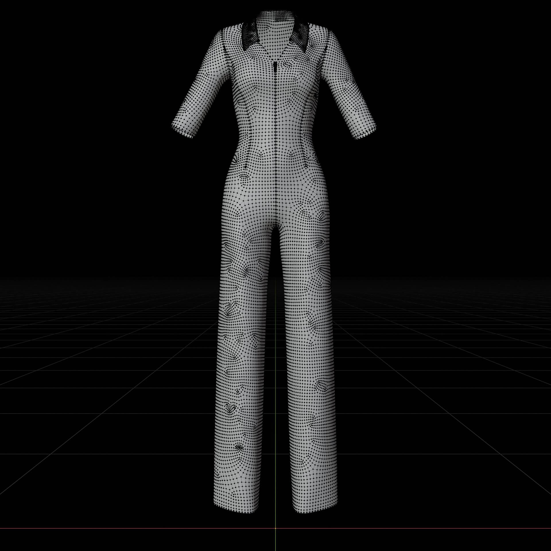 Female Formal Jumpsuit - 3D Model by vicky180