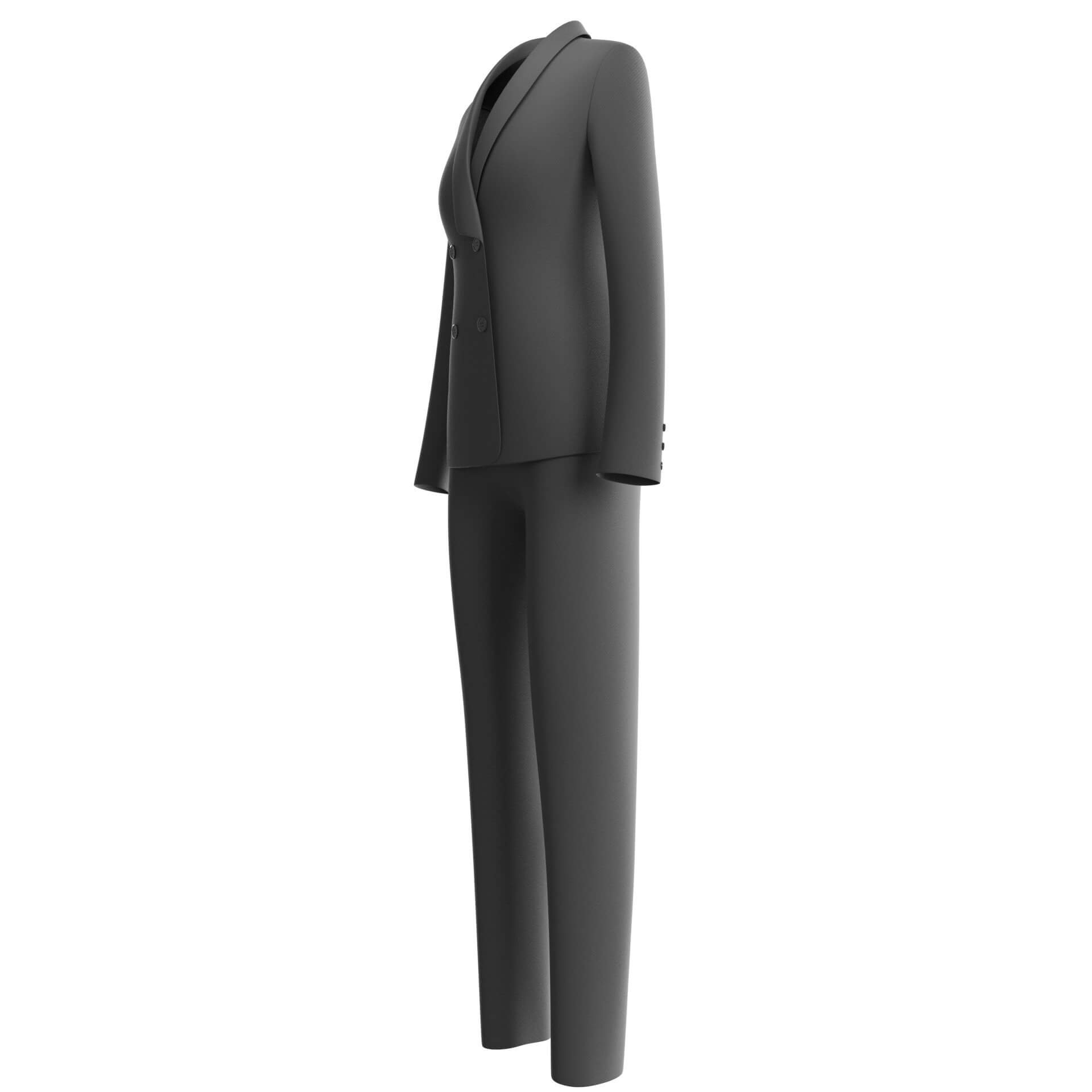 Female Business Suit Set - 3D Model by vicky180