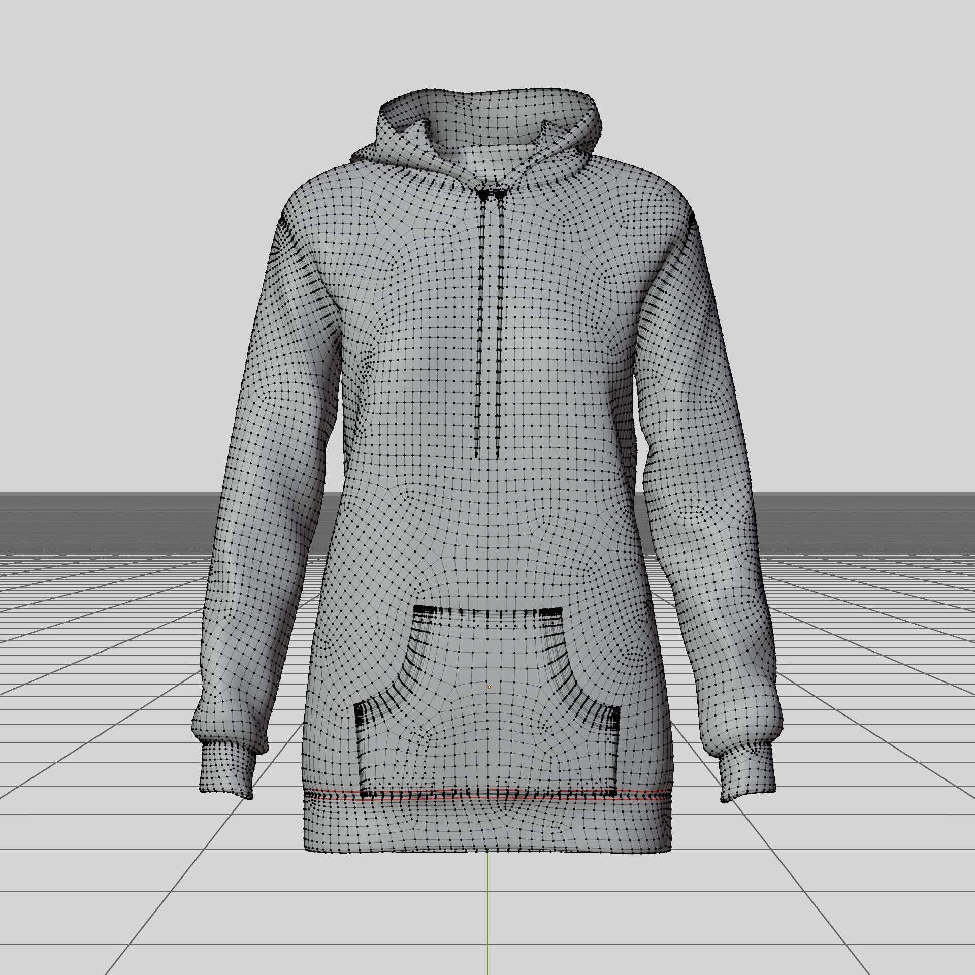 Female Sweatshirt Hoodie - 3D Model by vicky180