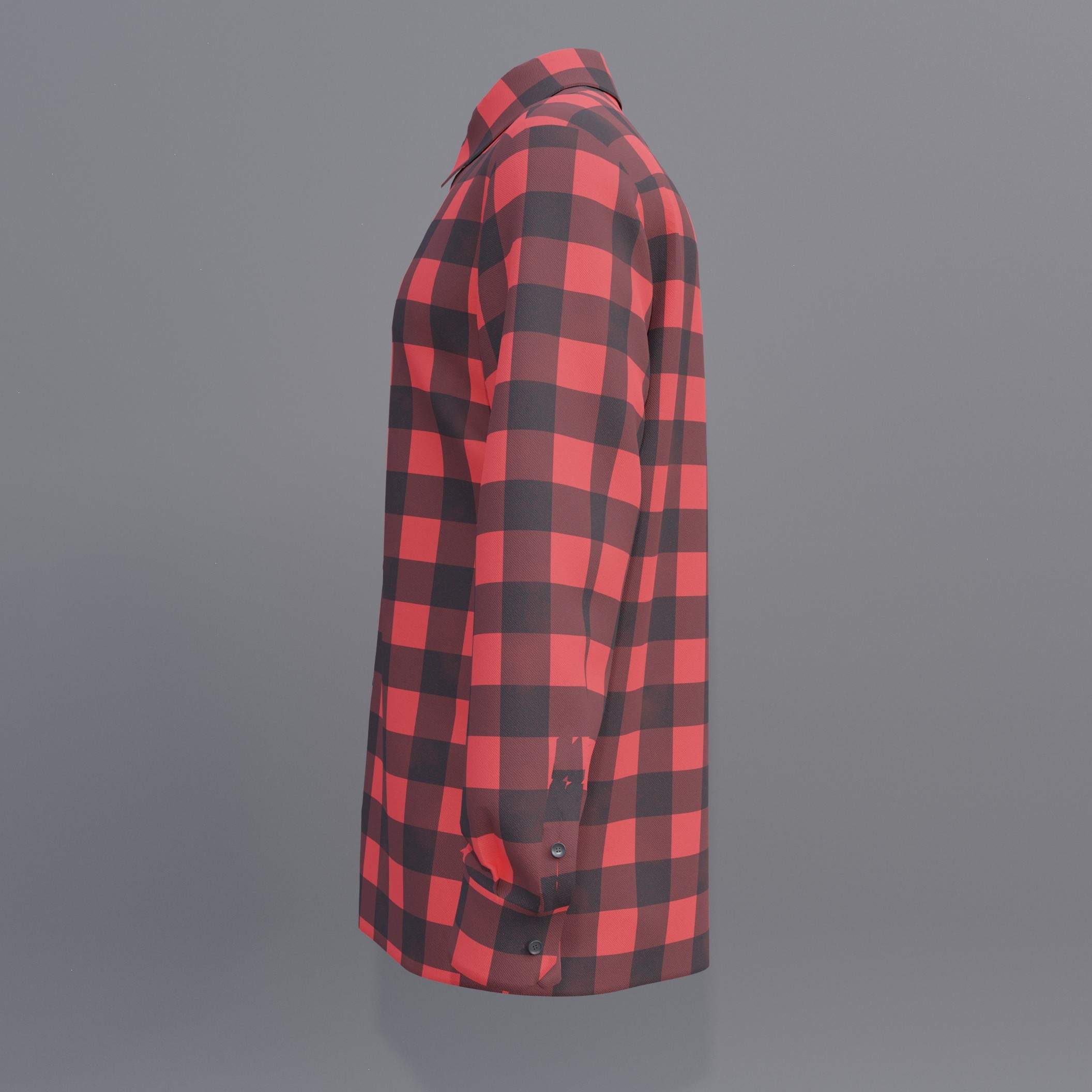 Male Button Up Shirt - 3D Model by vicky180