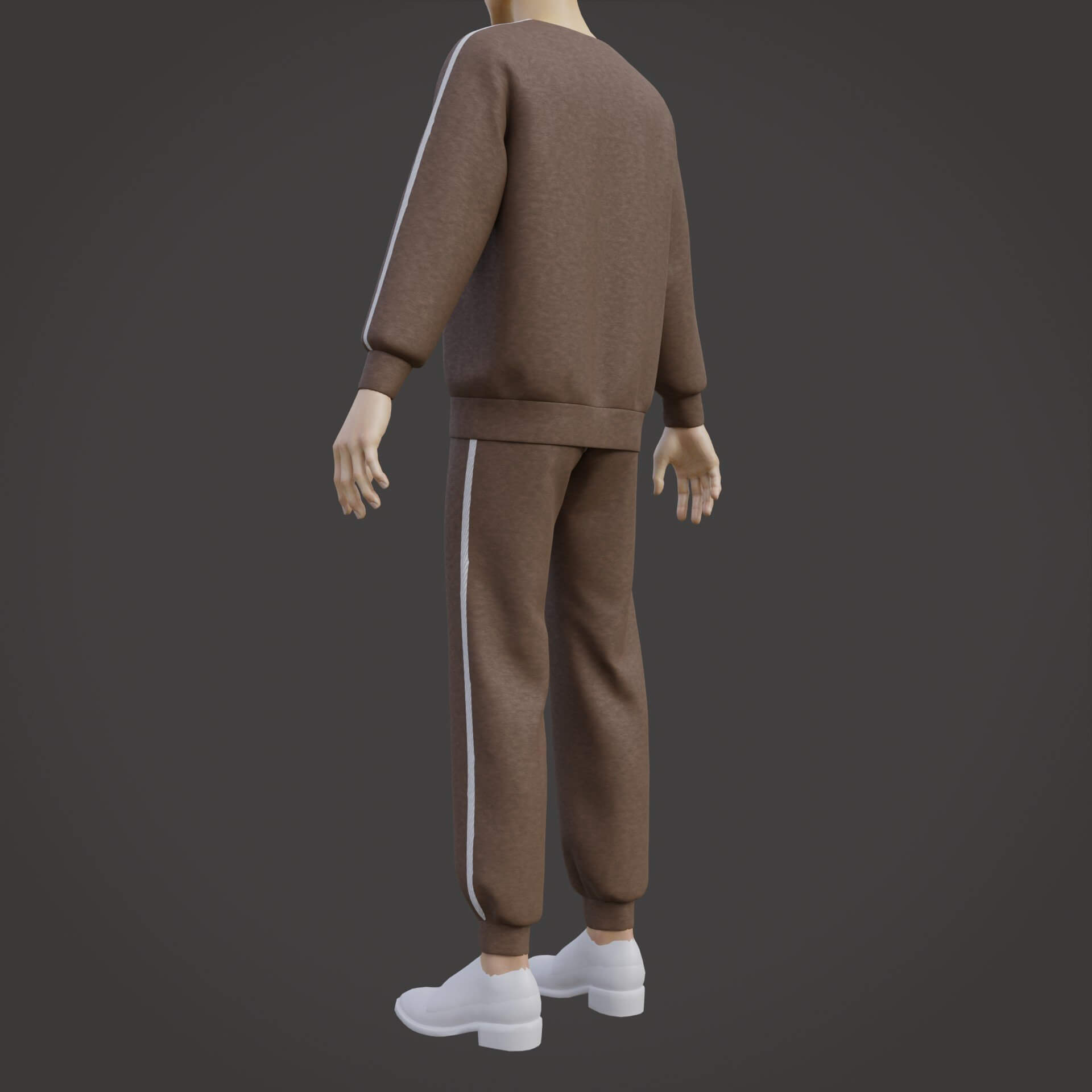 Male Tracksuit - Sweater and Joggers Trackset Outfit 3D Model by vicky180