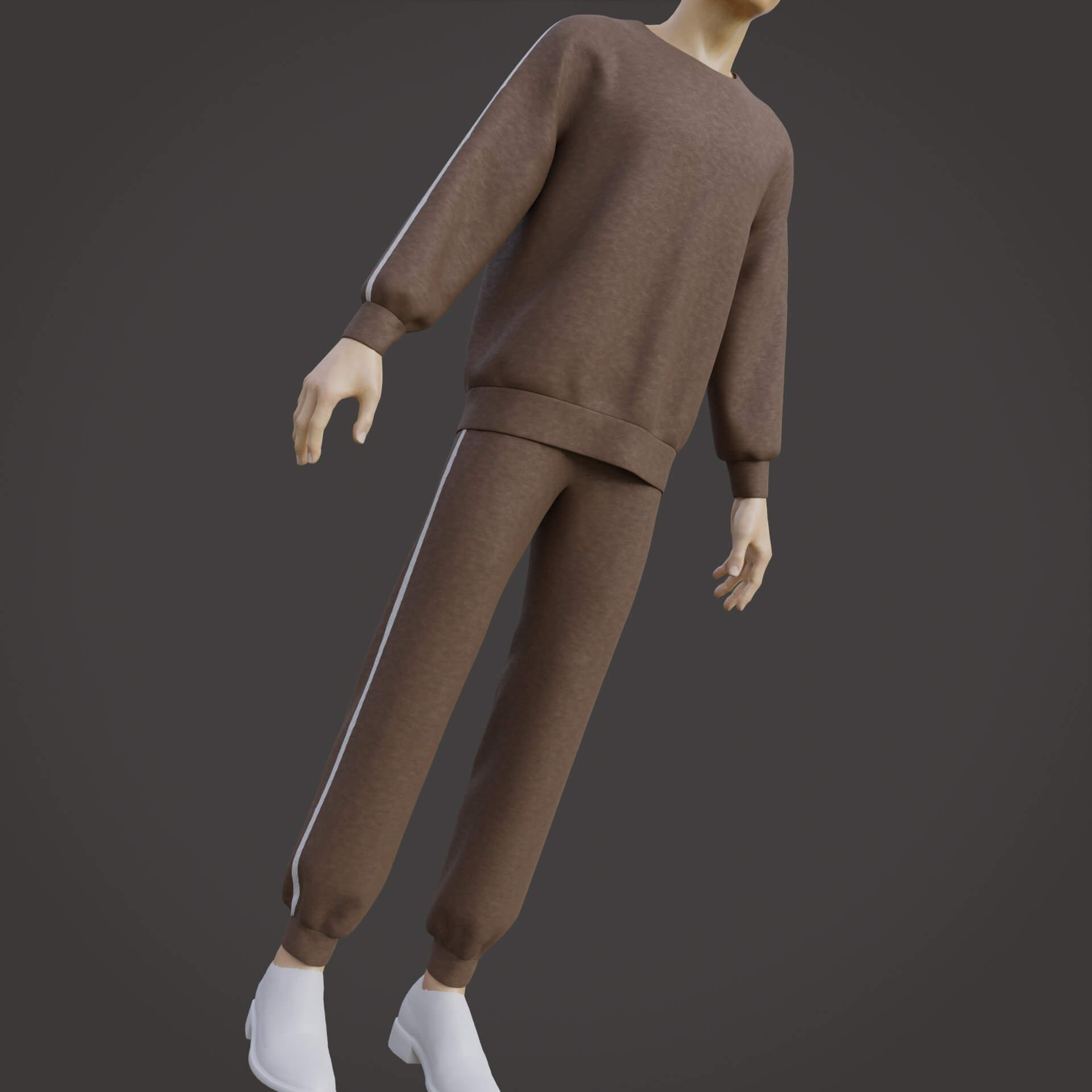 Male Tracksuit - Sweater and Joggers Trackset Outfit 3D Model by vicky180