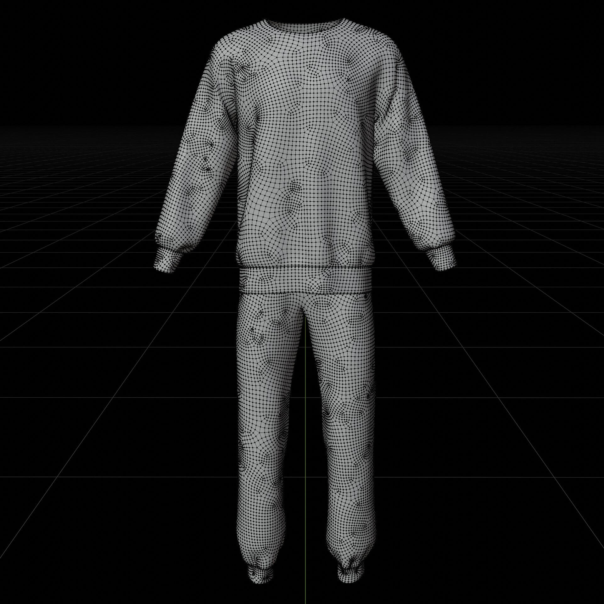 Male Tracksuit - Sweater and Joggers Trackset Outfit 3D Model by vicky180